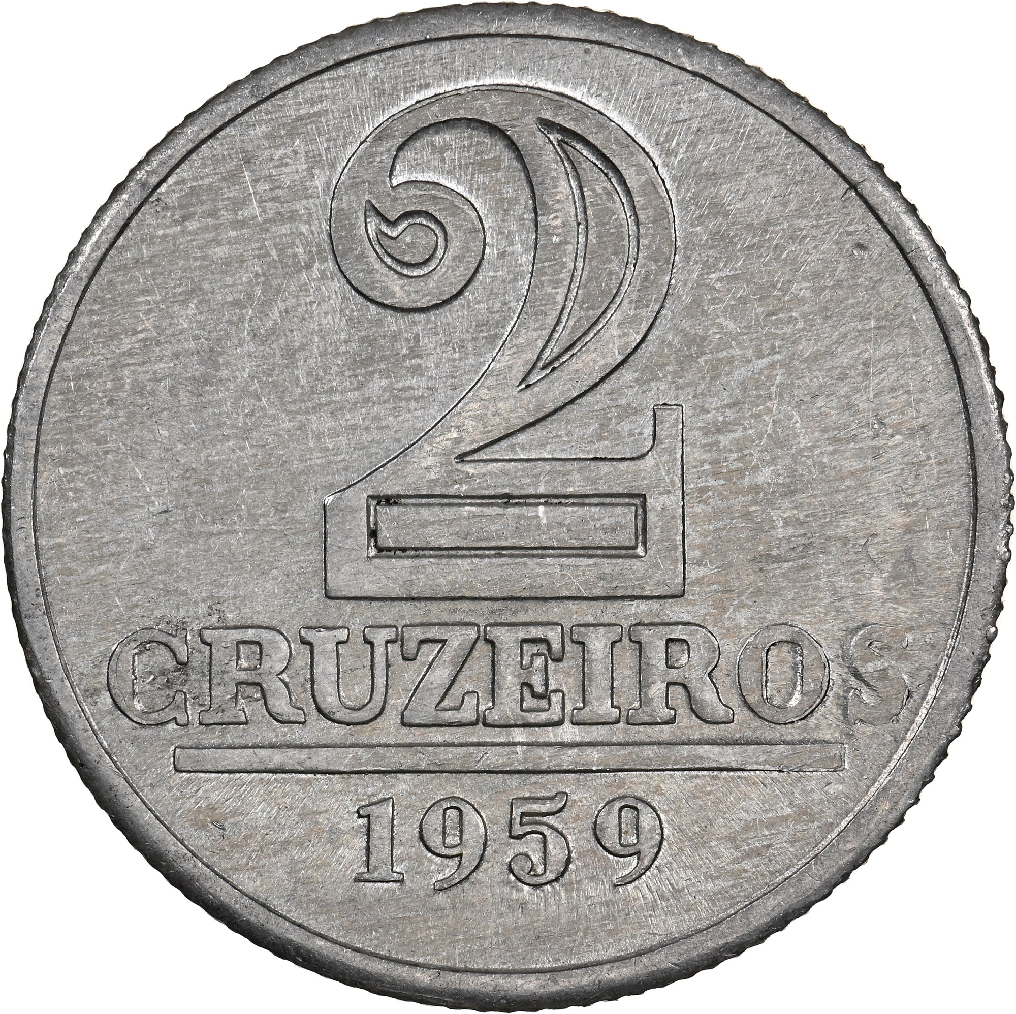 Brazil 2 Cruzeiros KM 571 Prices Values NGC Brazil 2 Cruzeiros KM 571 Prices Values NGC