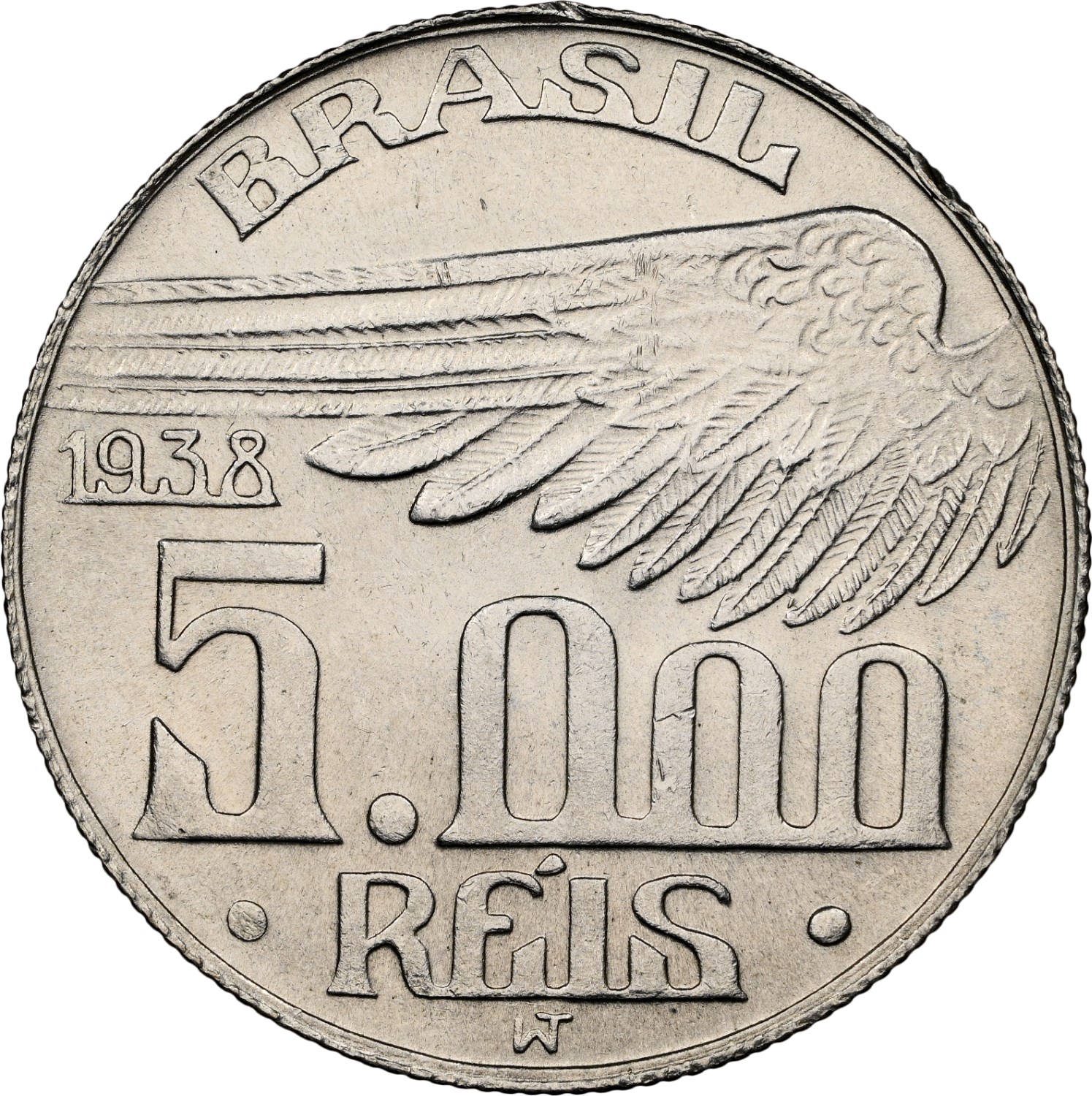 Brazil 5000 Reis KM 543 Prices & Values | NGC