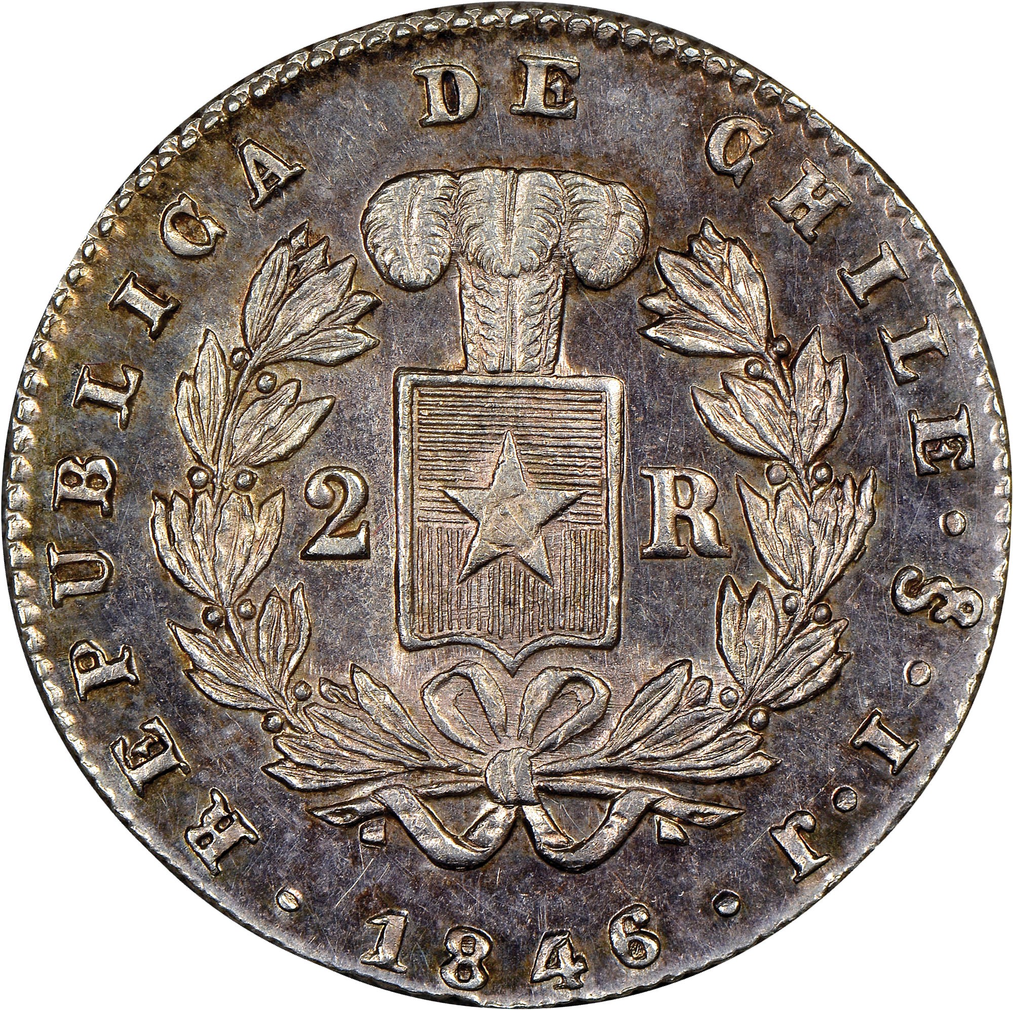 Chile 2 Reales KM 100.2 Prices & Values | NGC