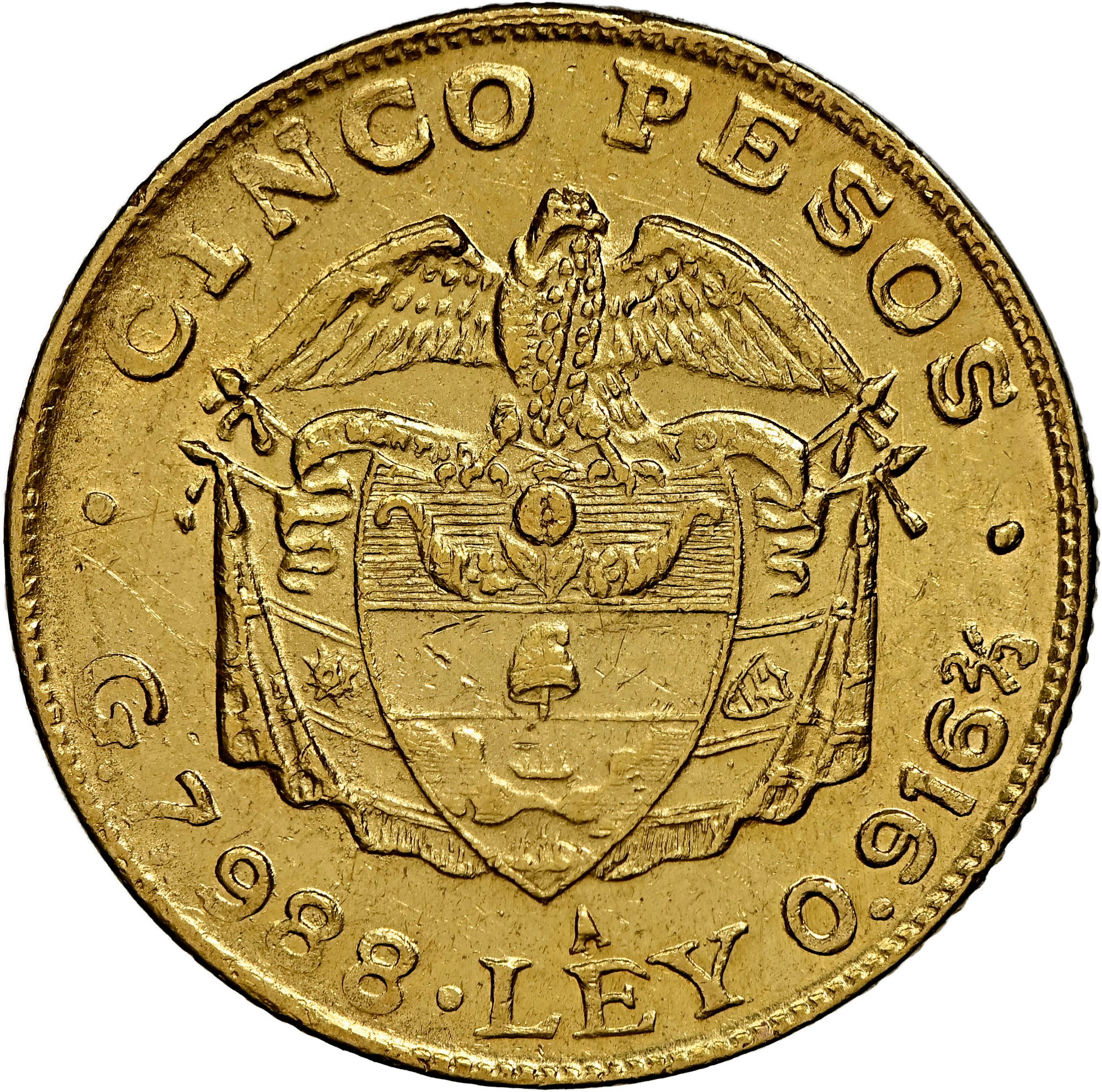 Colombia 5 Pesos KM 201.1 Prices & Values | NGC