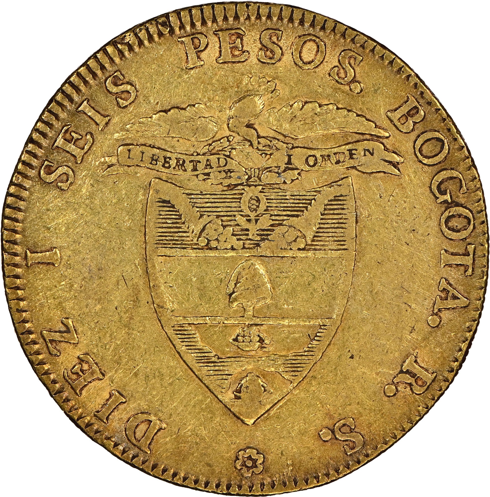 Colombia 16 Pesos KM 94.1 Prices & Values | NGC