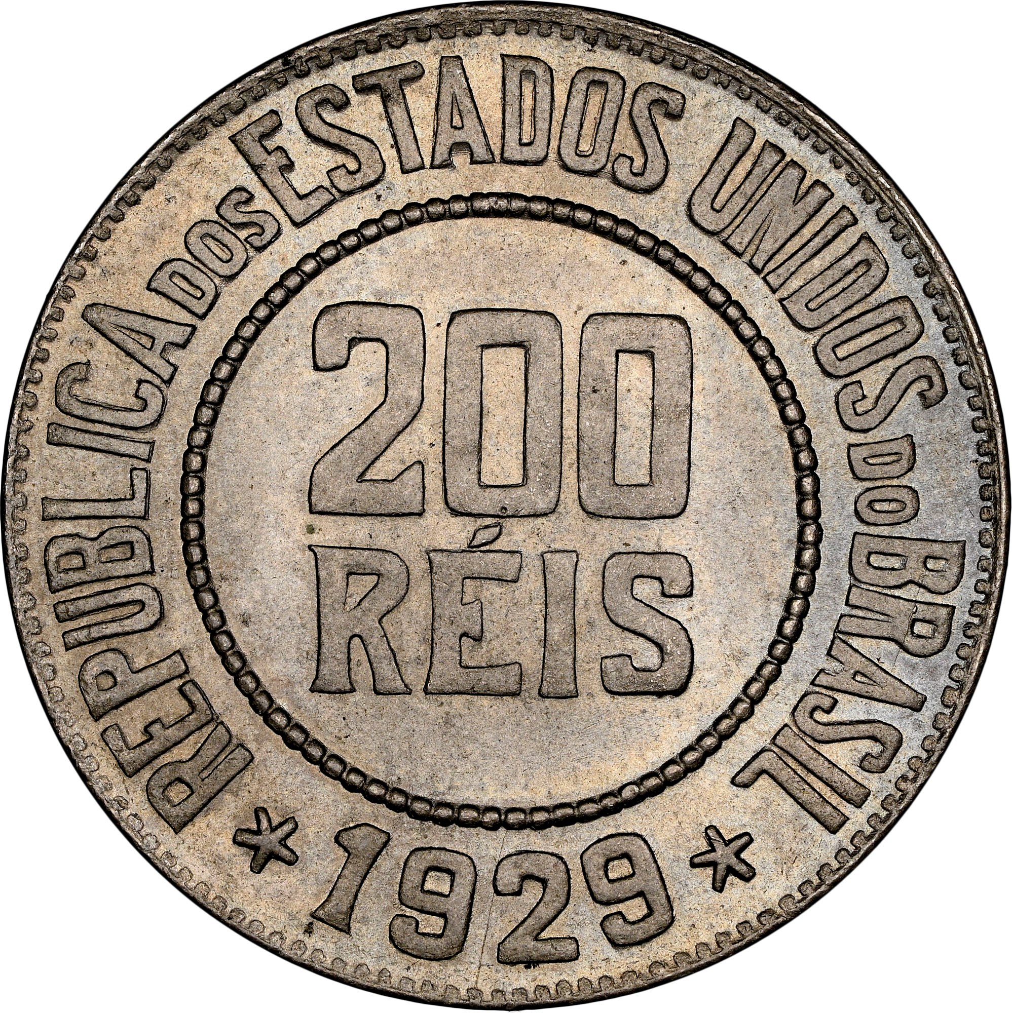 Brazil 200 Reis KM 519 Prices & Values | NGC