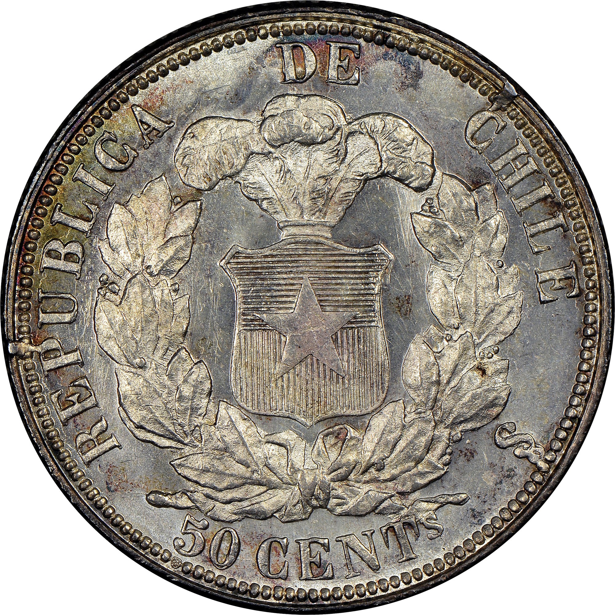 Chile 50 Centavos KM 134 Prices & Values | NGC