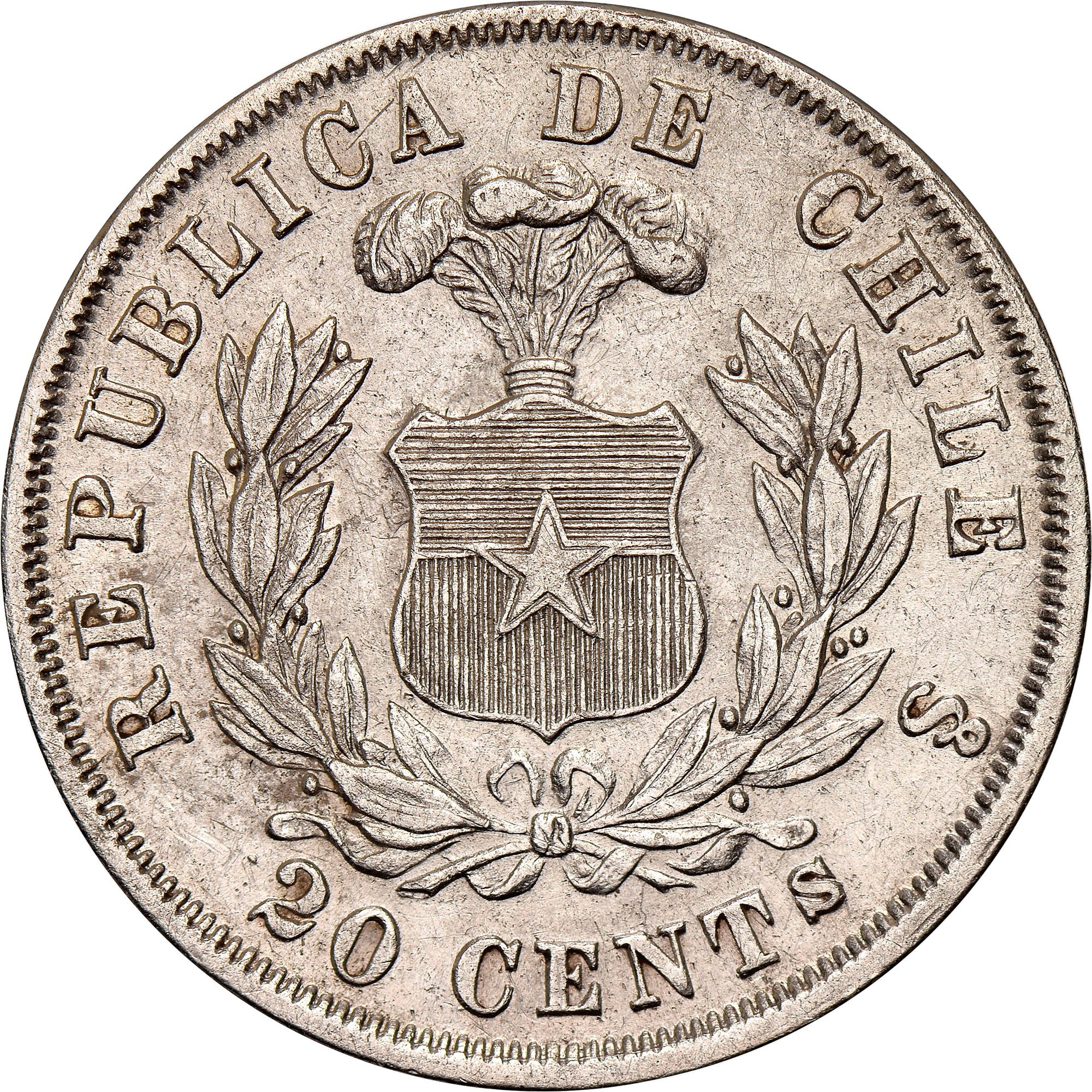 Chile 20 Centavos KM 138.1 Prices & Values | NGC