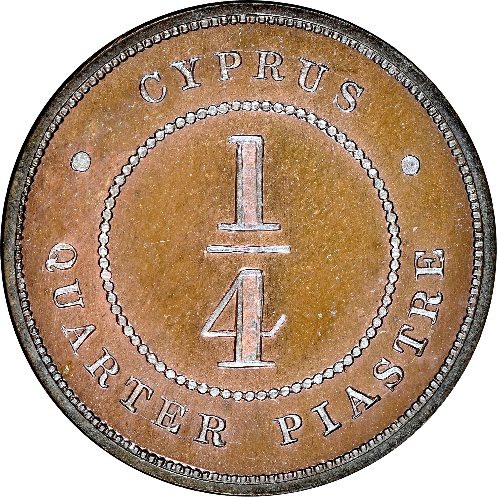 Cyprus 1/4 Piastre KM 1.1 Prices & Values | NGC