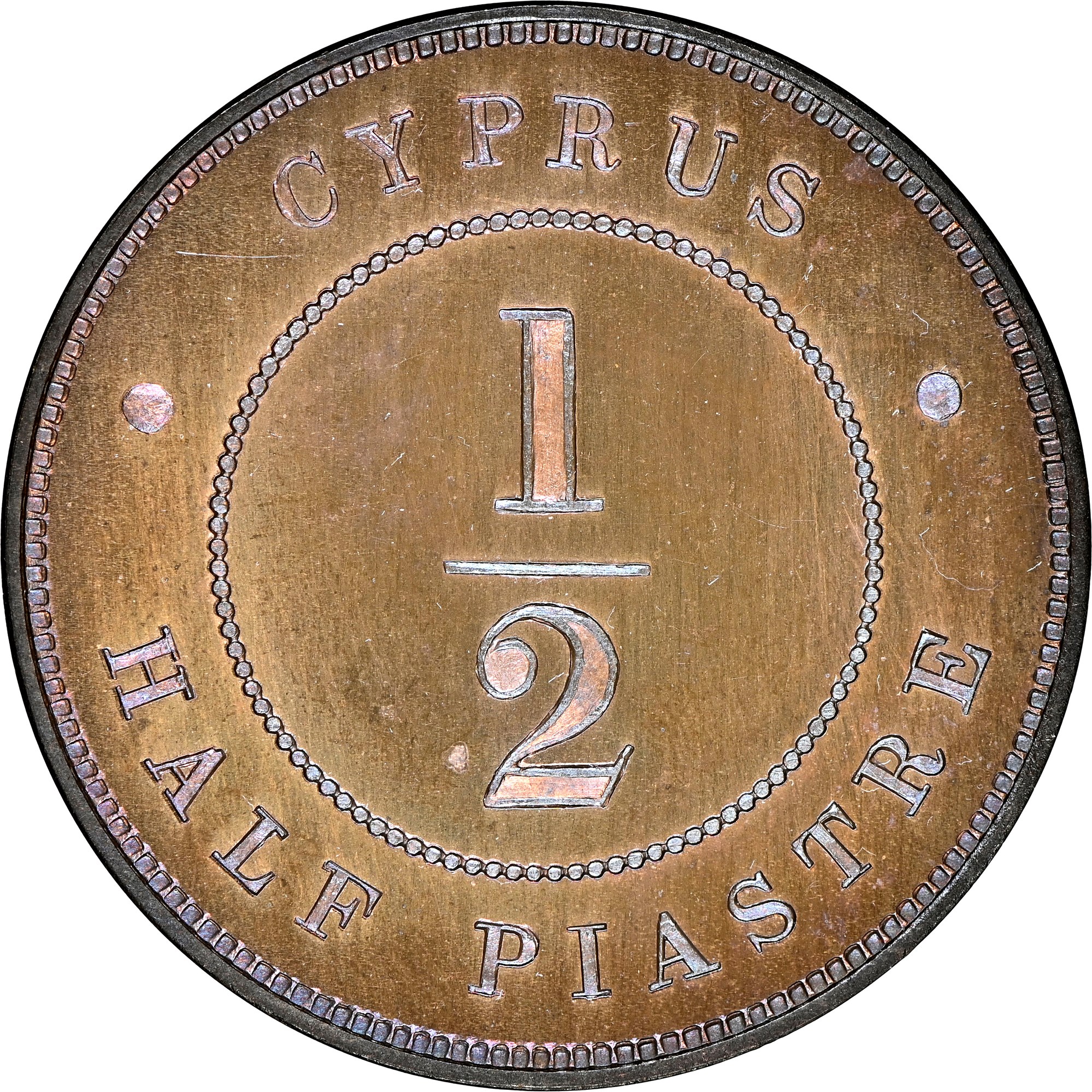 Cyprus 1/2 Piastre KM 2 Prices & Values | NGC