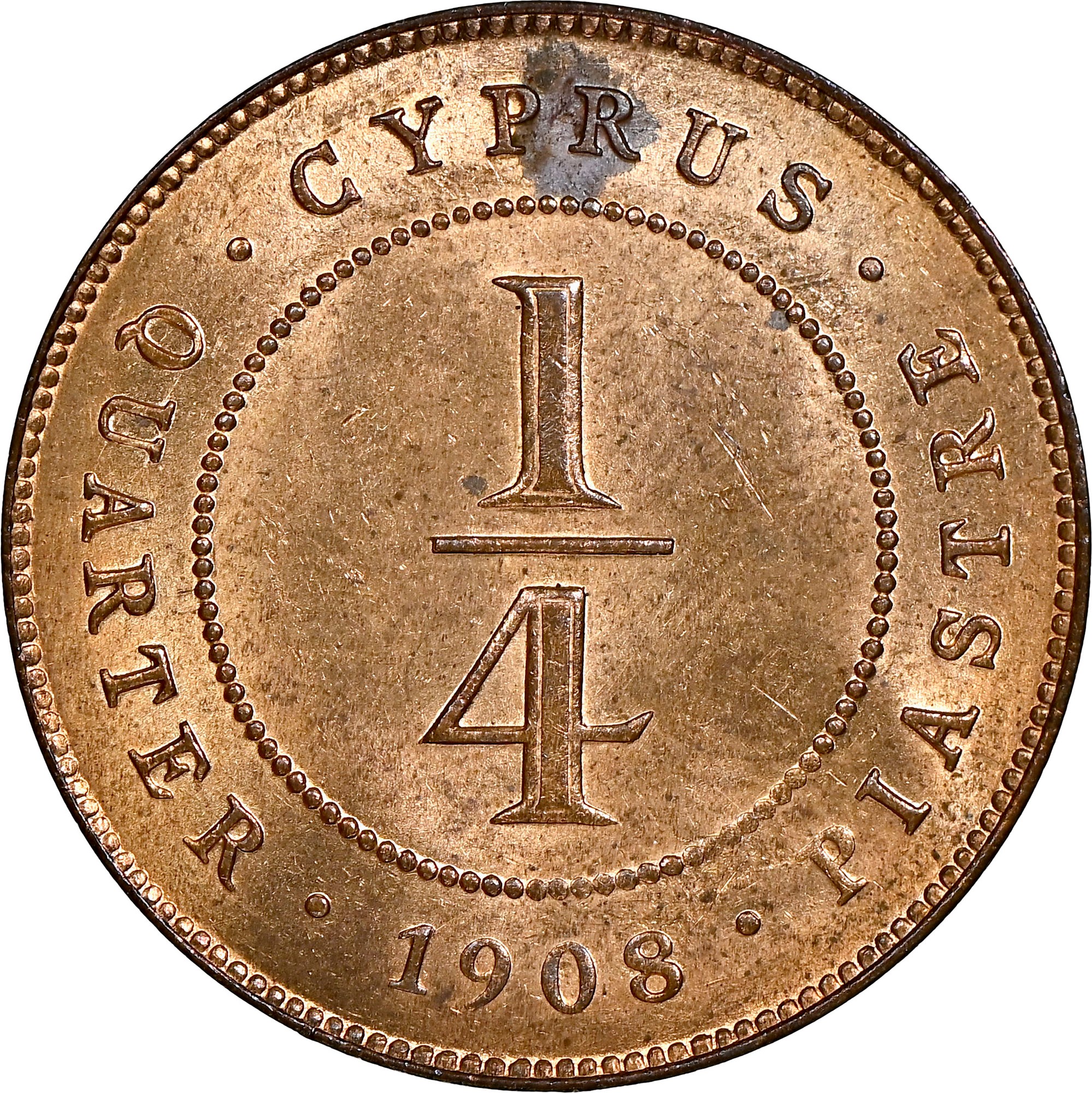 Cyprus 1/4 Piastre KM 8 Prices & Values | NGC
