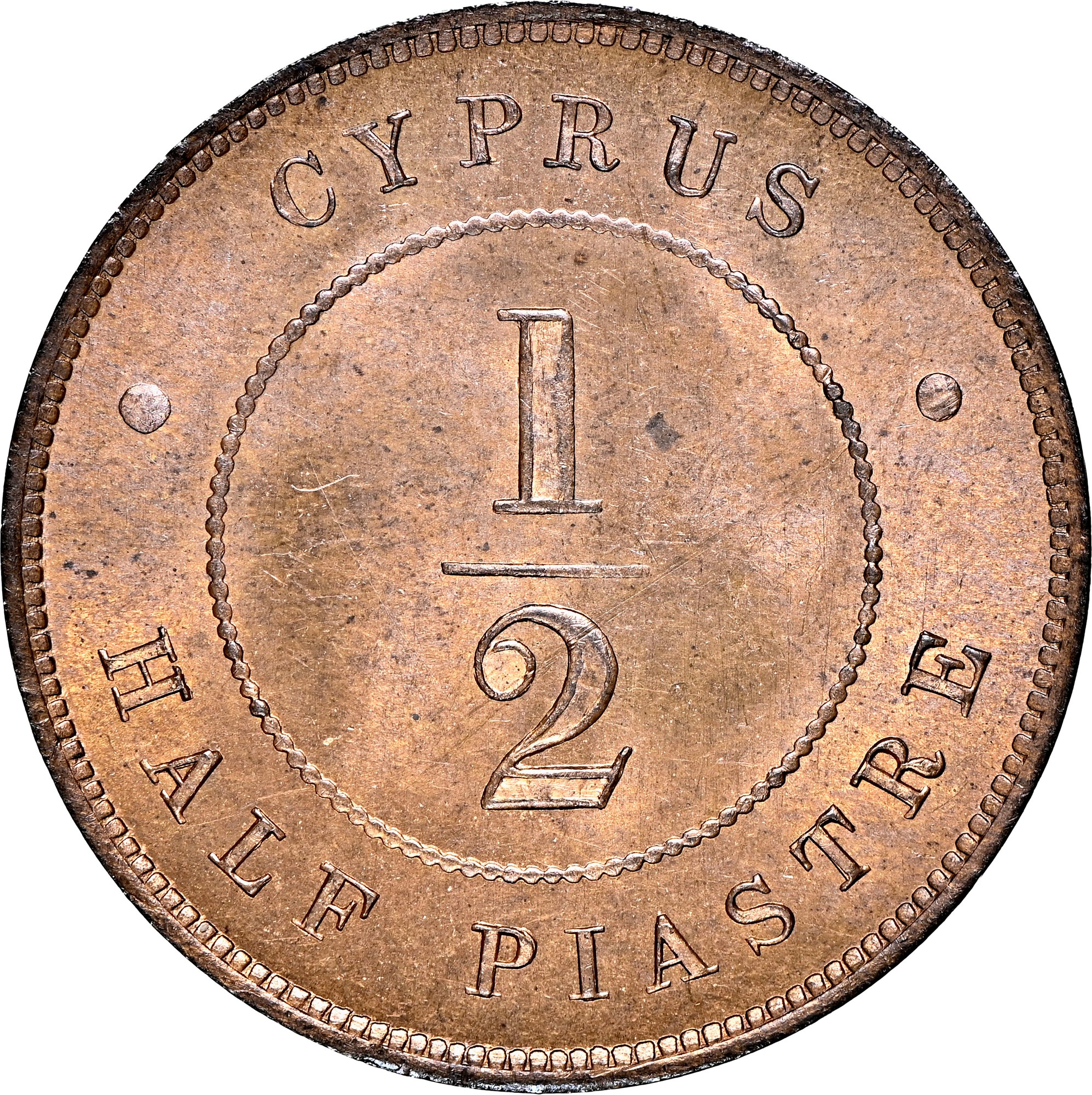 Cyprus 1/2 Piastre KM 2 Prices & Values | NGC