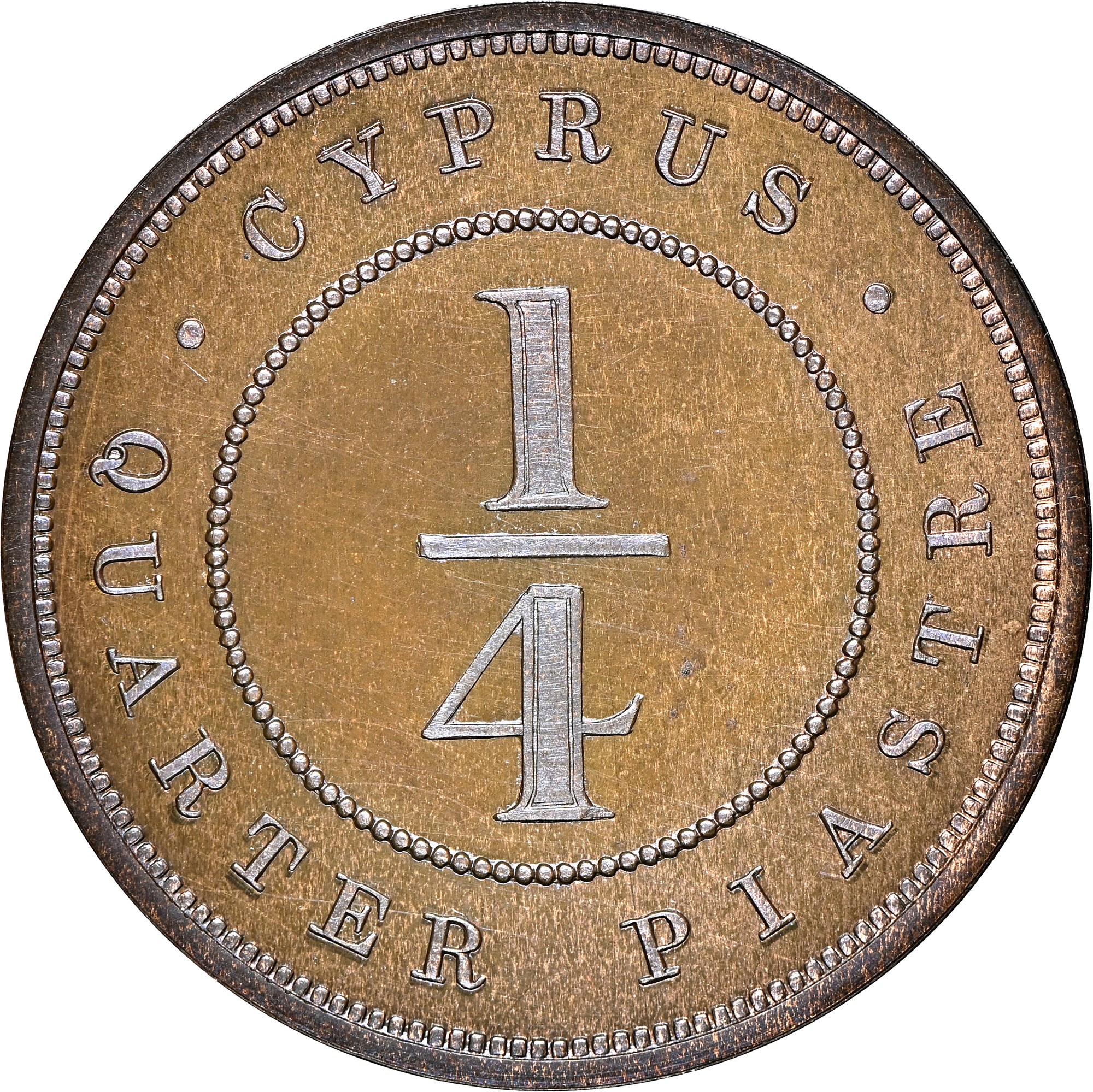 Cyprus 1/4 Piastre KM 1.1 Prices & Values | NGC