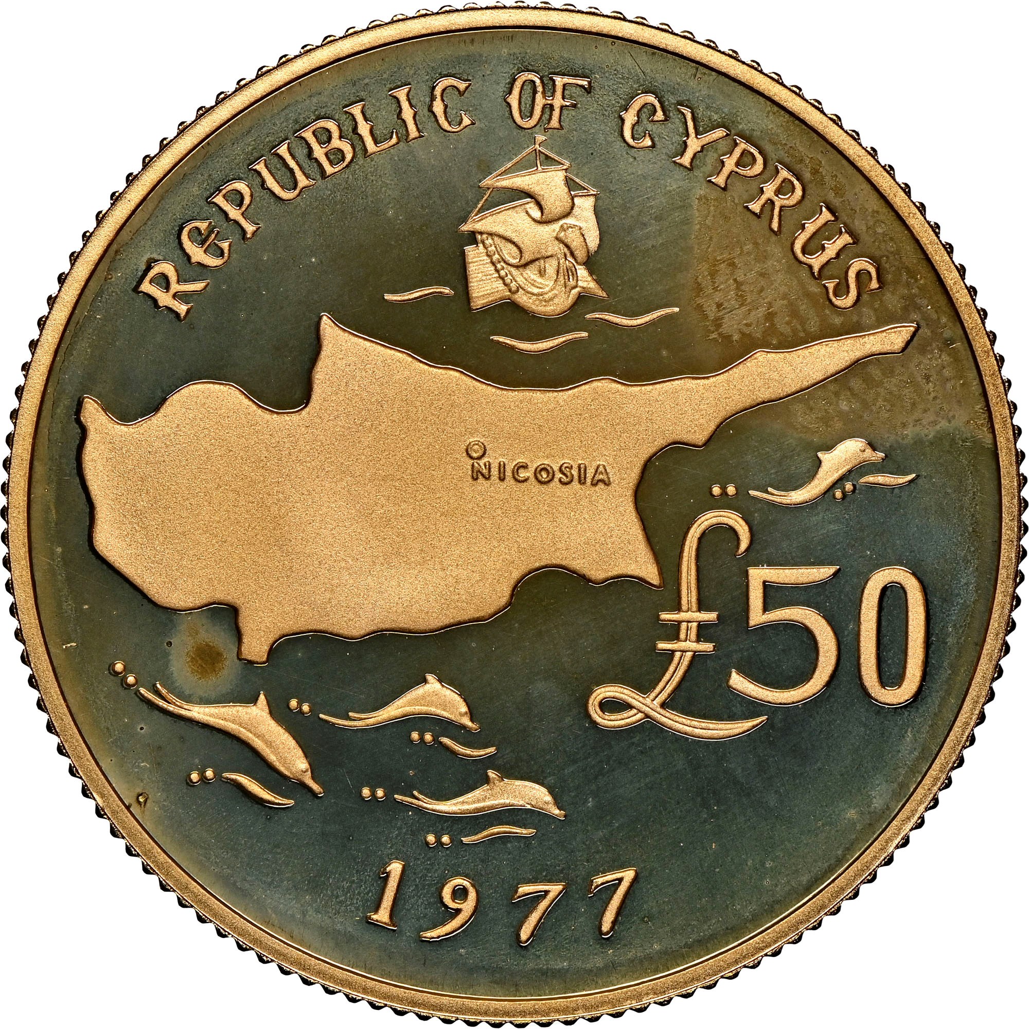 Cyprus 50 Pounds KM 47 Prices & Values | NGC