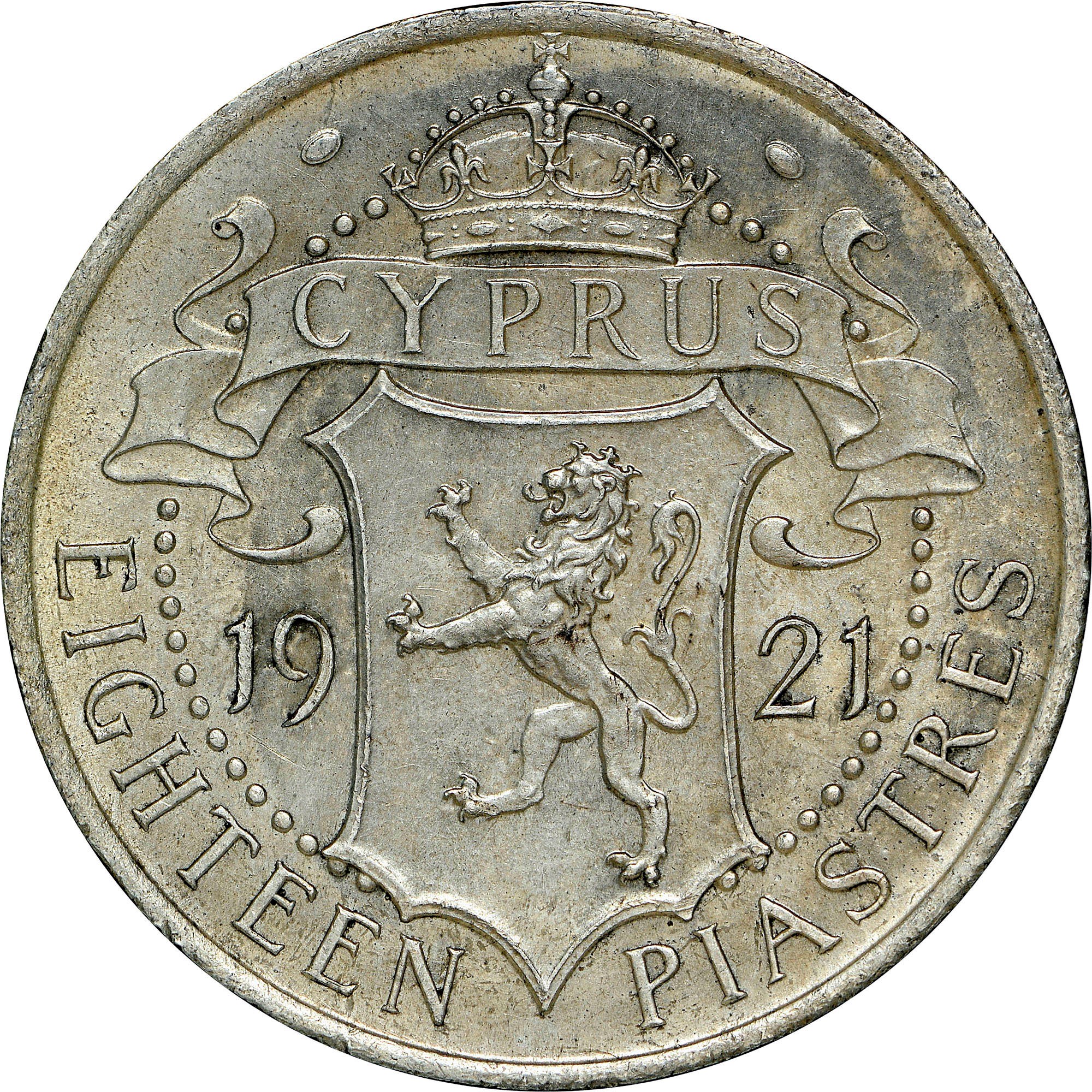 Cyprus 18 Piastres KM 14 Prices & Values | NGC