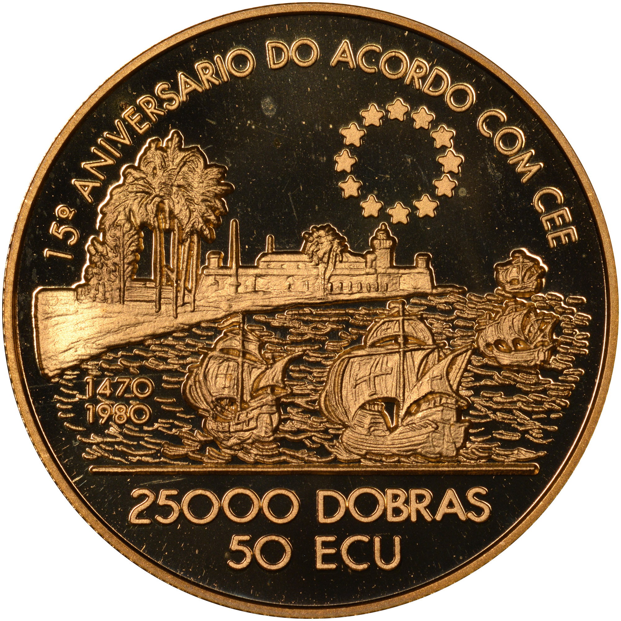 Saint Thomas & Prince Island 25000 Dobras-50 Ecu KM 69 Prices & Values