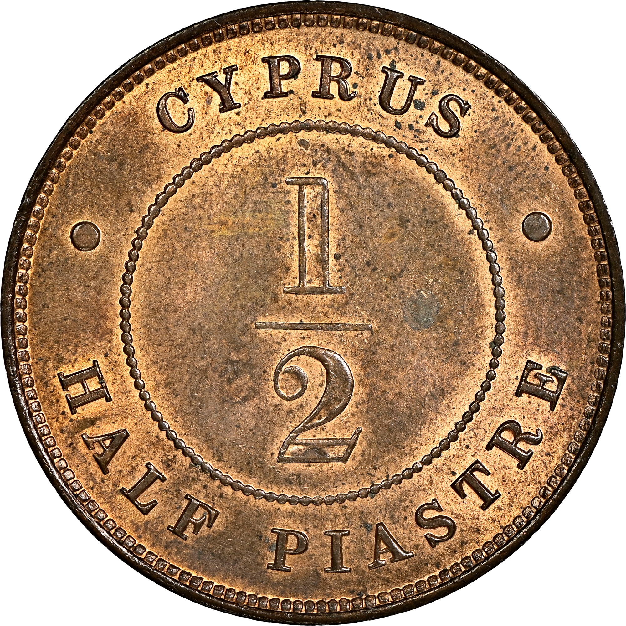 Cyprus 1/2 Piastre KM 2 Prices & Values | NGC