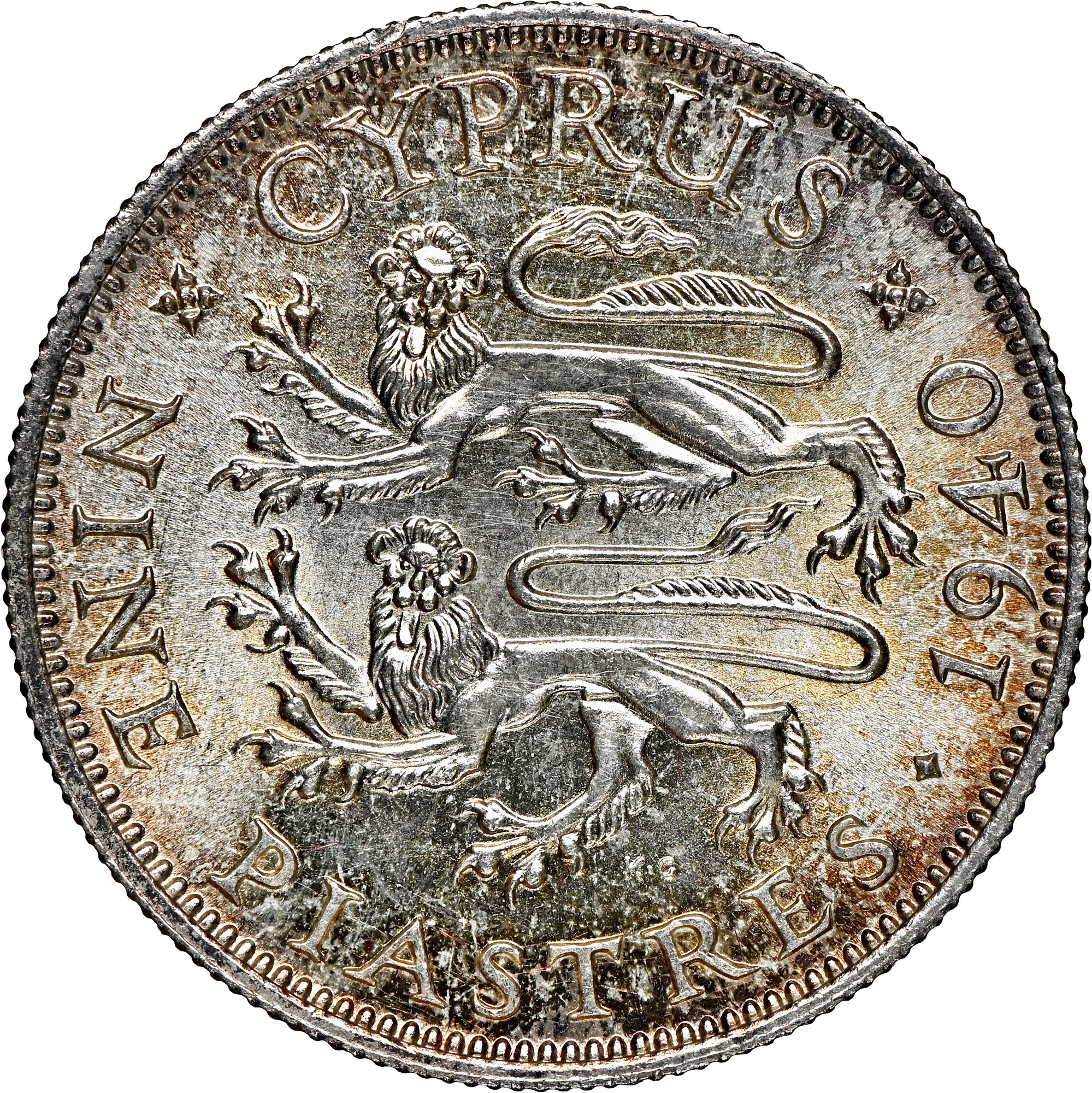 Cyprus 9 Piastres KM 25 Prices & Values | NGC