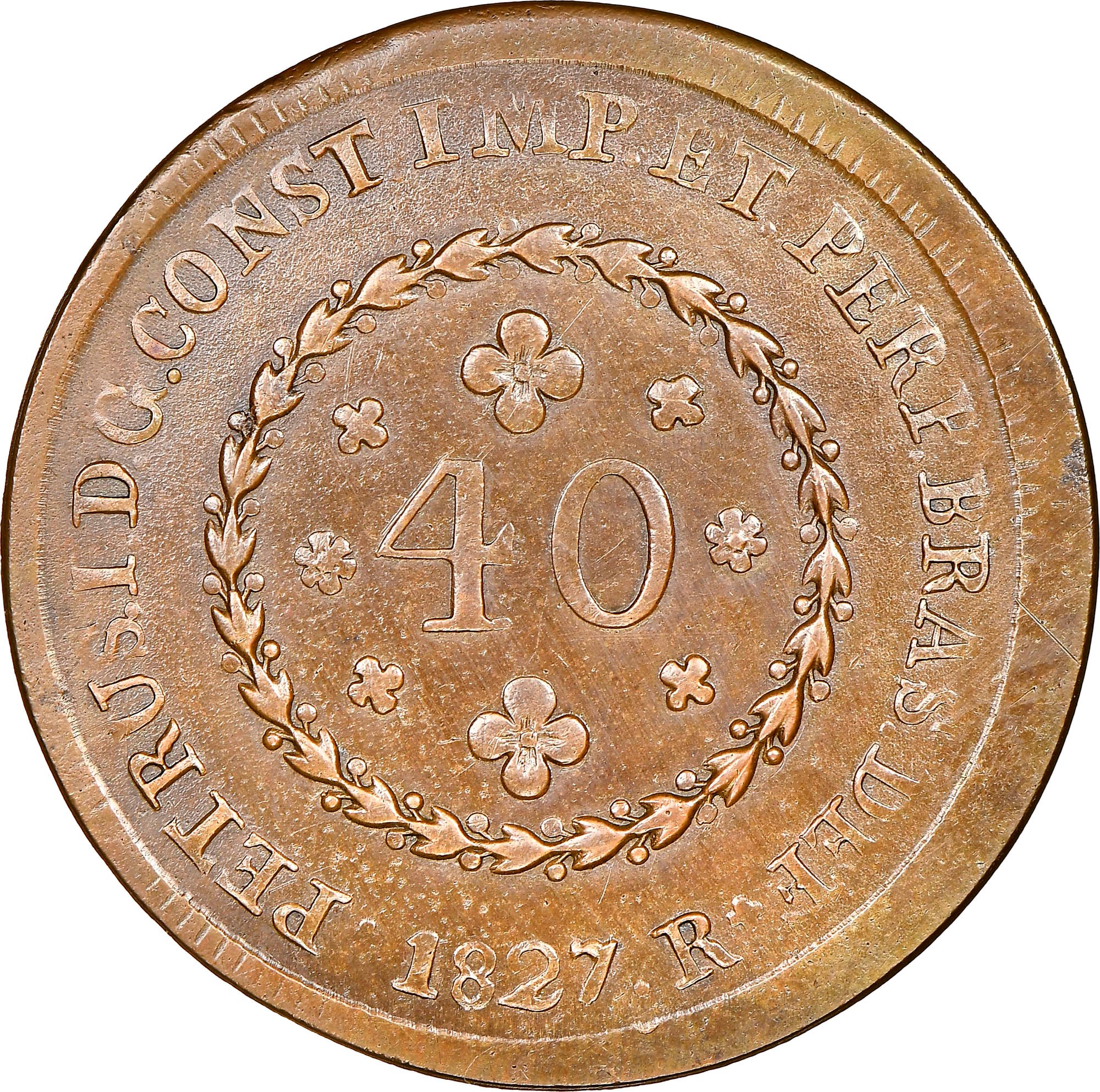 Brazil 40 Reis KM 363.1 Prices & Values | NGC