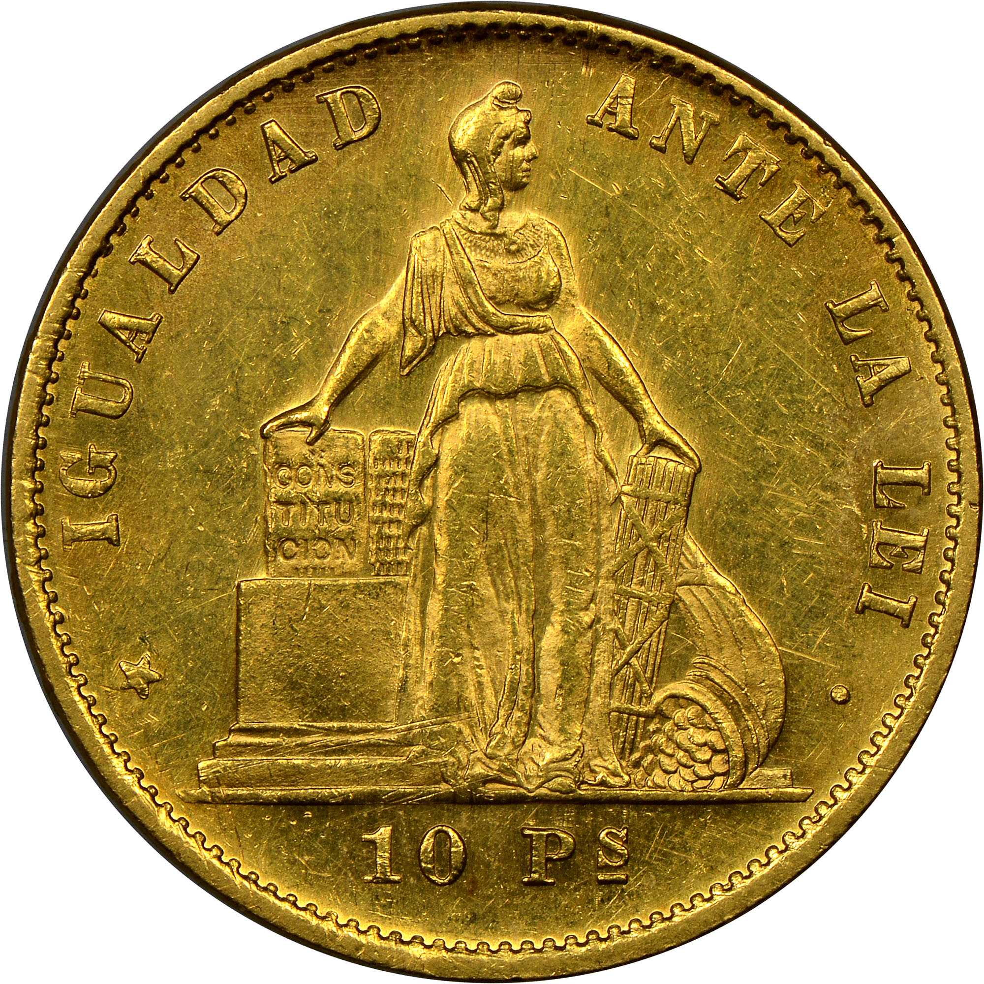 Chile 10 Pesos KM 145 Prices & Values | NGC