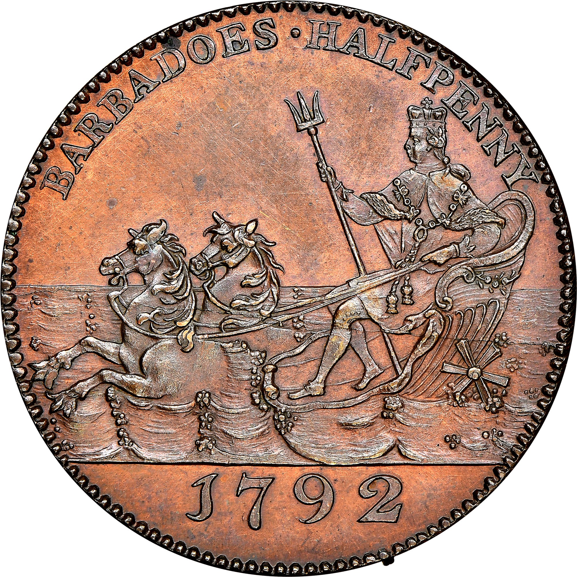 Barbados 1/2 Penny KM Tn9 Prices & Values | NGC