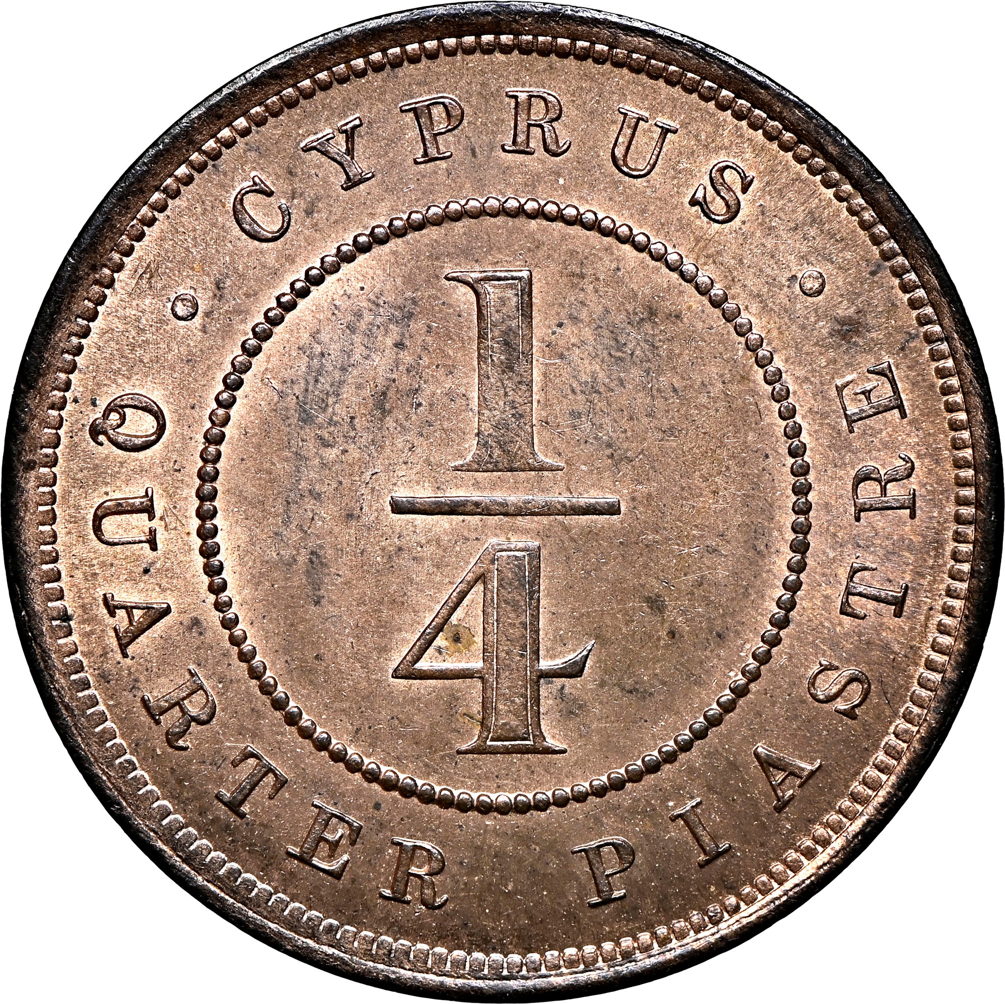Cyprus 1/4 Piastre KM 1.1 Prices & Values | NGC