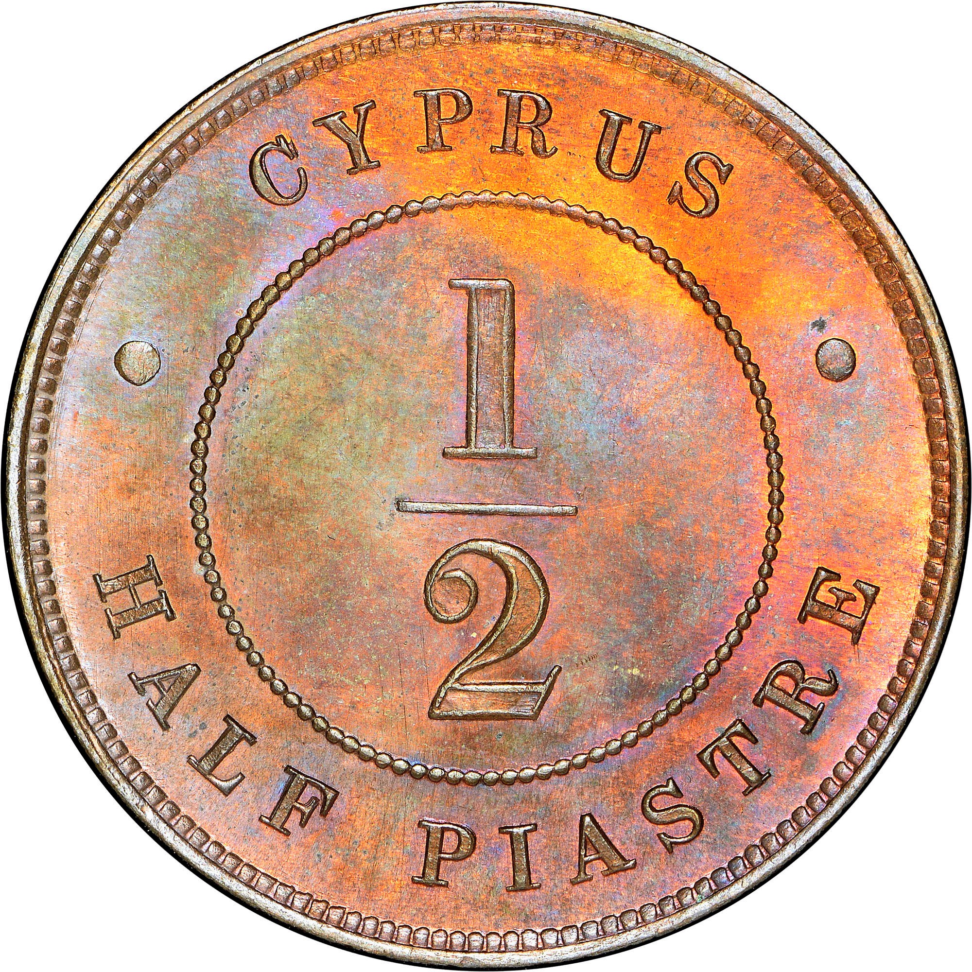 Cyprus 1/2 Piastre KM 2 Prices & Values | NGC