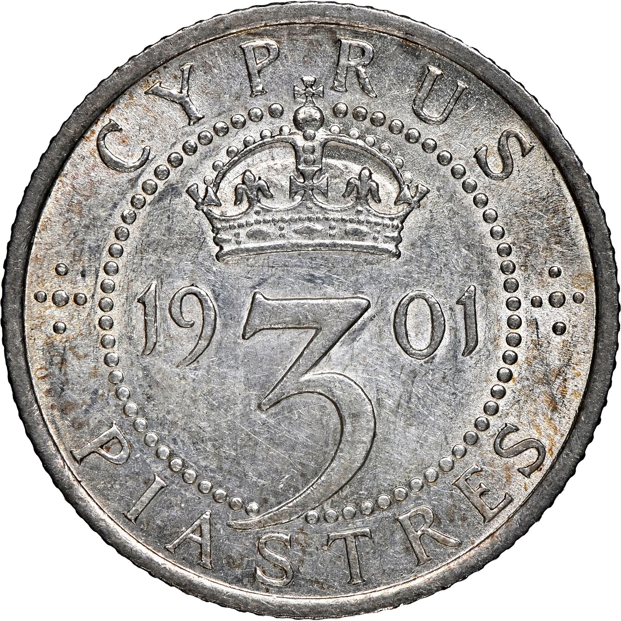 Cyprus 3 Piastres KM 4 Prices & Values | NGC