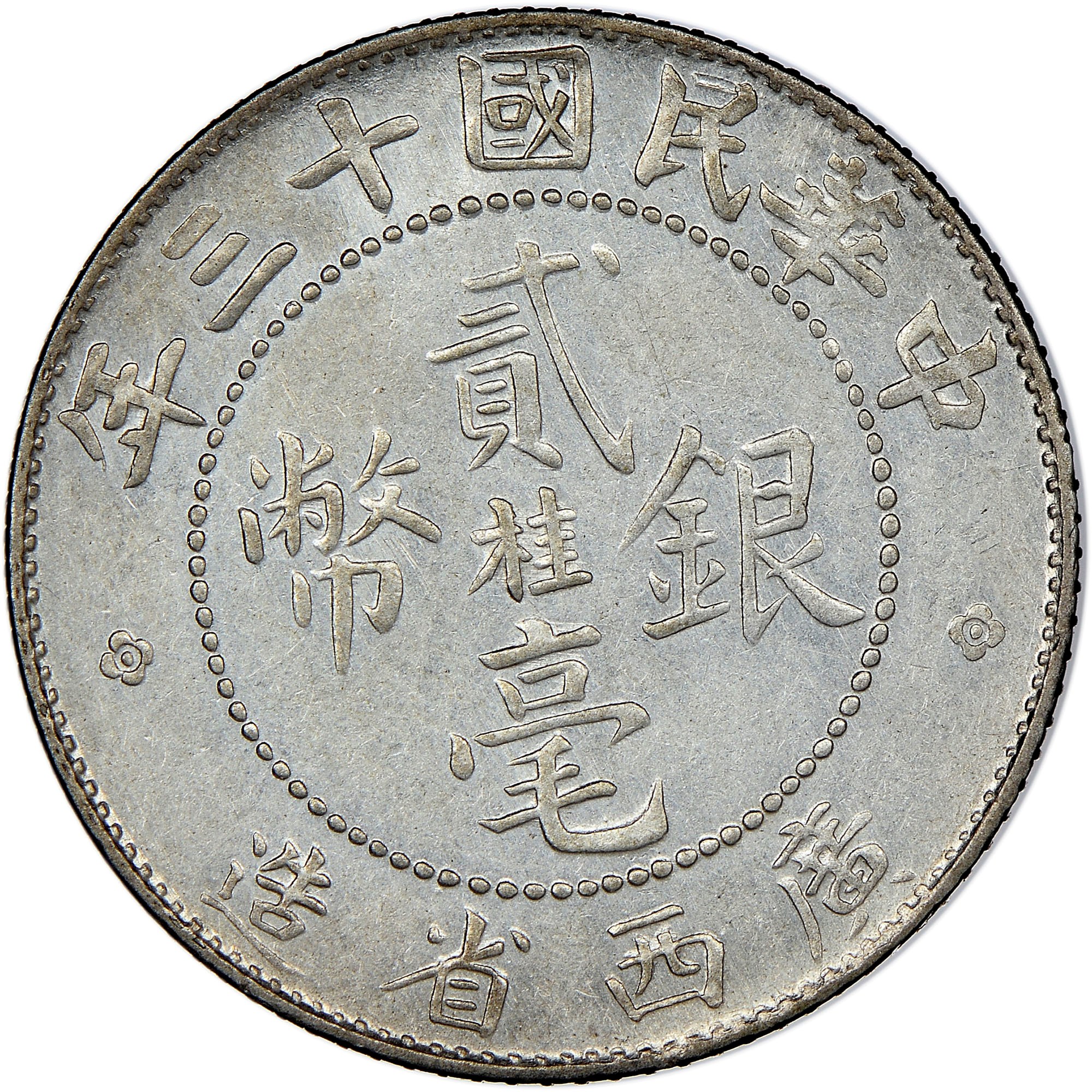 China, Provincial KWANGSI-KWANGSEA, PROVINCE 20 Cents Y 415a.1 Prices