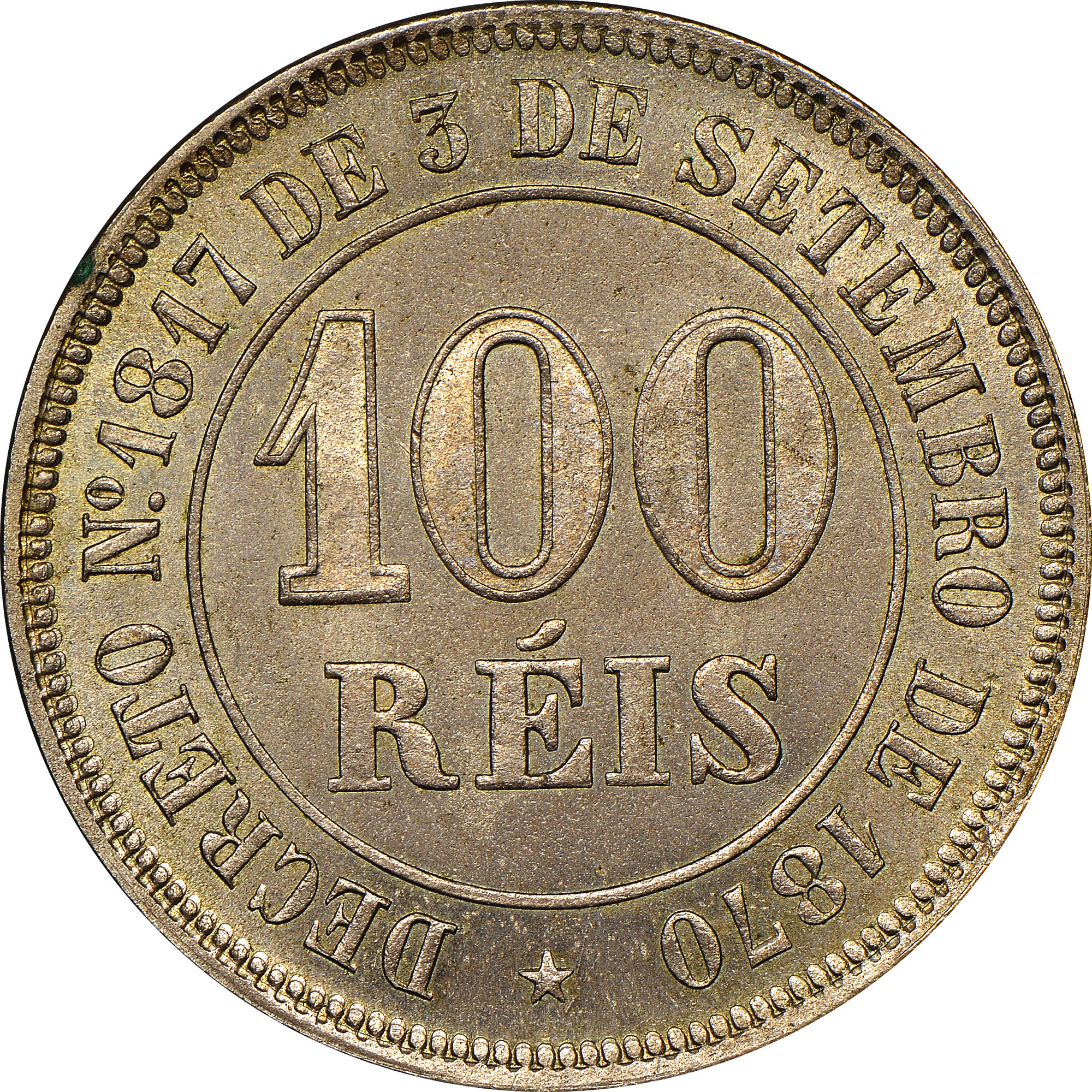 Brazil 100 Reis KM 477 Prices & Values | NGC