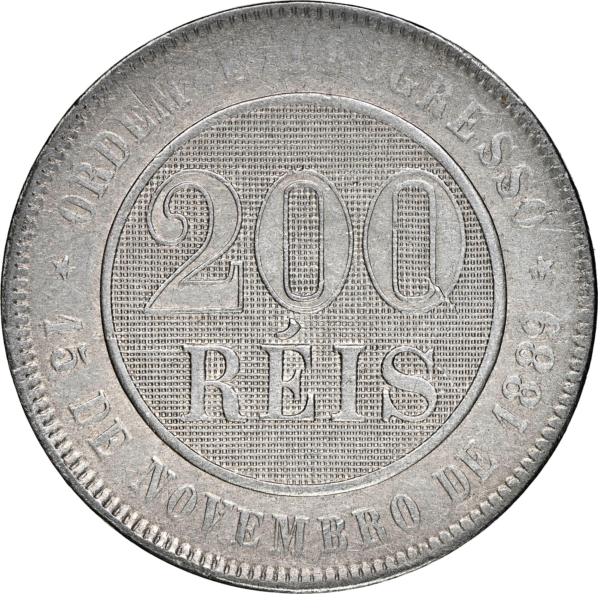 Brazil 200 Reis KM 493 Prices Values NGC