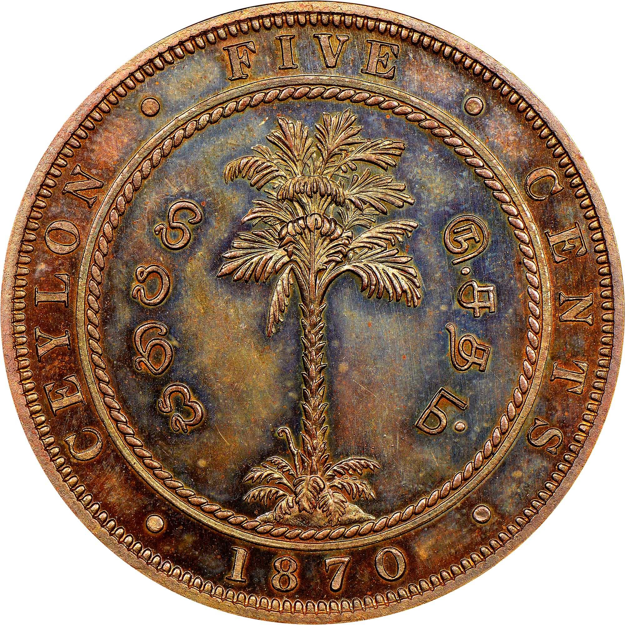 Ceylon 5 Cents KM 93 Prices Values NGC Ceylon 5 Cents KM 93 Prices Values NGC