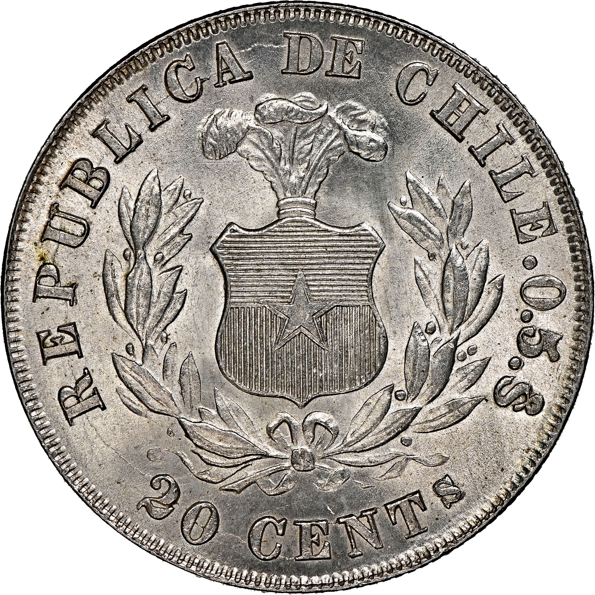 Chile 20 Centavos KM 138.2 Prices & Values | NGC