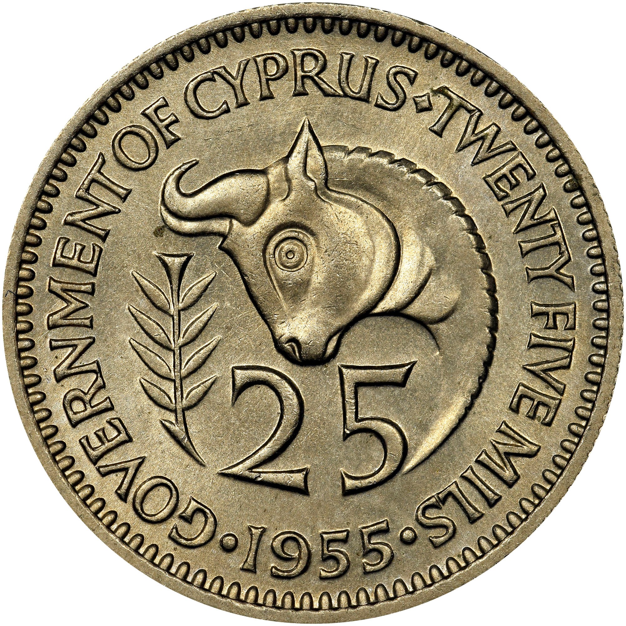 Cyprus 25 Mils KM 35 Prices & Values | NGC