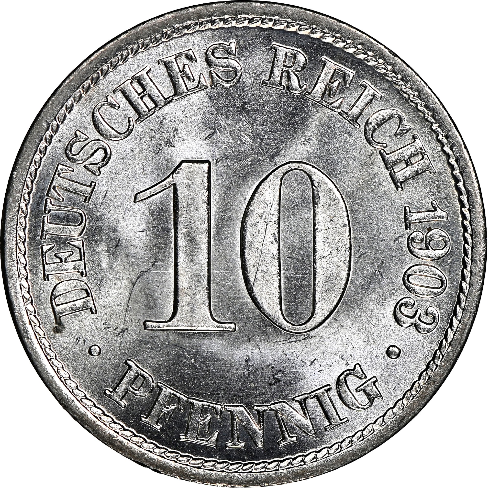 Germany - Empire 10 Pfennig KM 12 Prices & Values | NGC