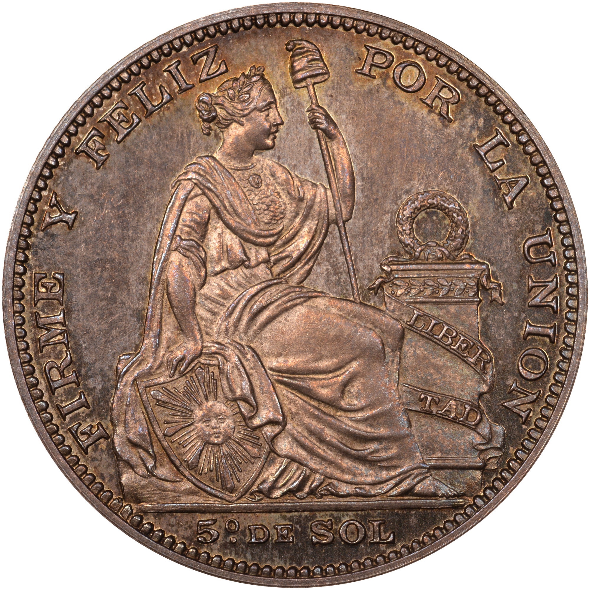 Peru 1/5 Sol KM PnC26 Prices & Values | NGC