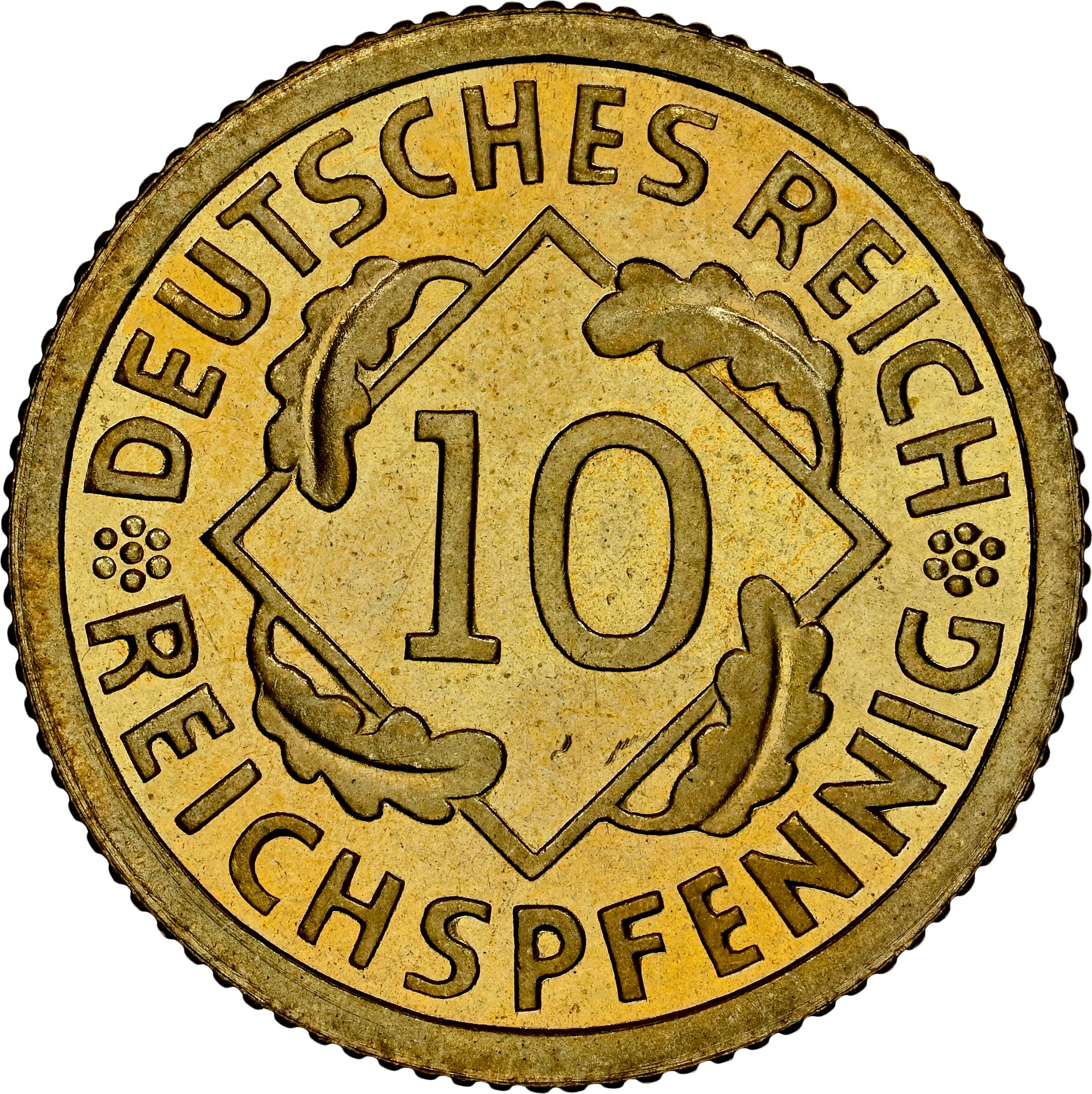 Germany - Weimar Republic 10 Reichspfennig KM 40 Prices & Values | NGC