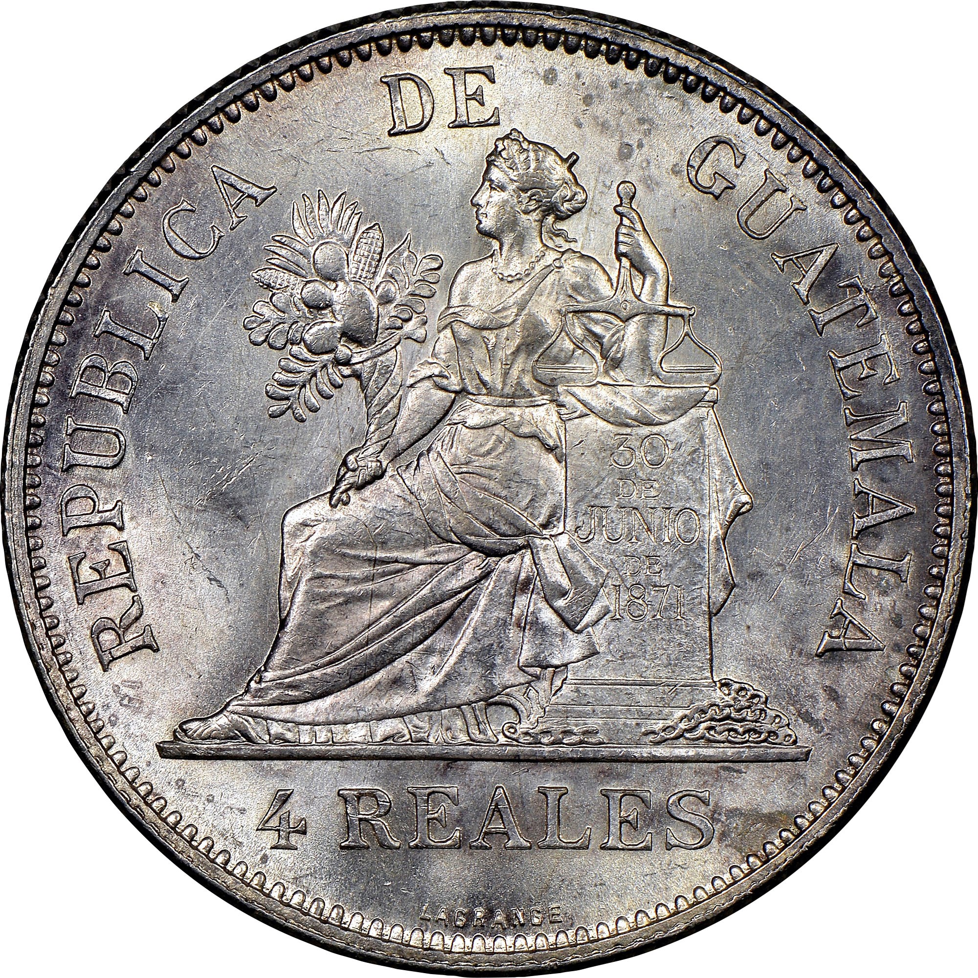 Guatemala 4 Reales KM 168.1 Prices & Values | NGC