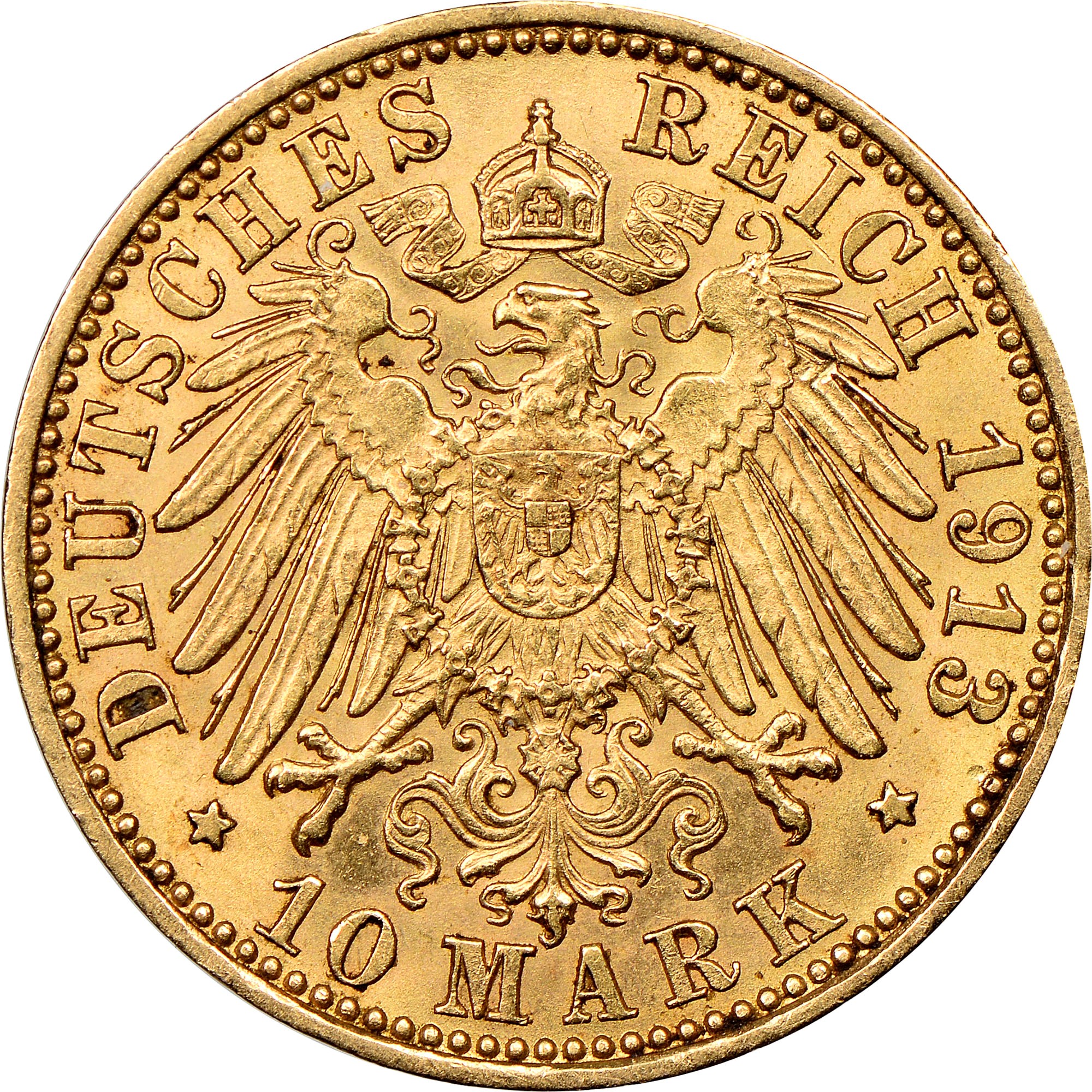 German States HAMBURG 10 Mark KM 608 Prices & Values | NGC