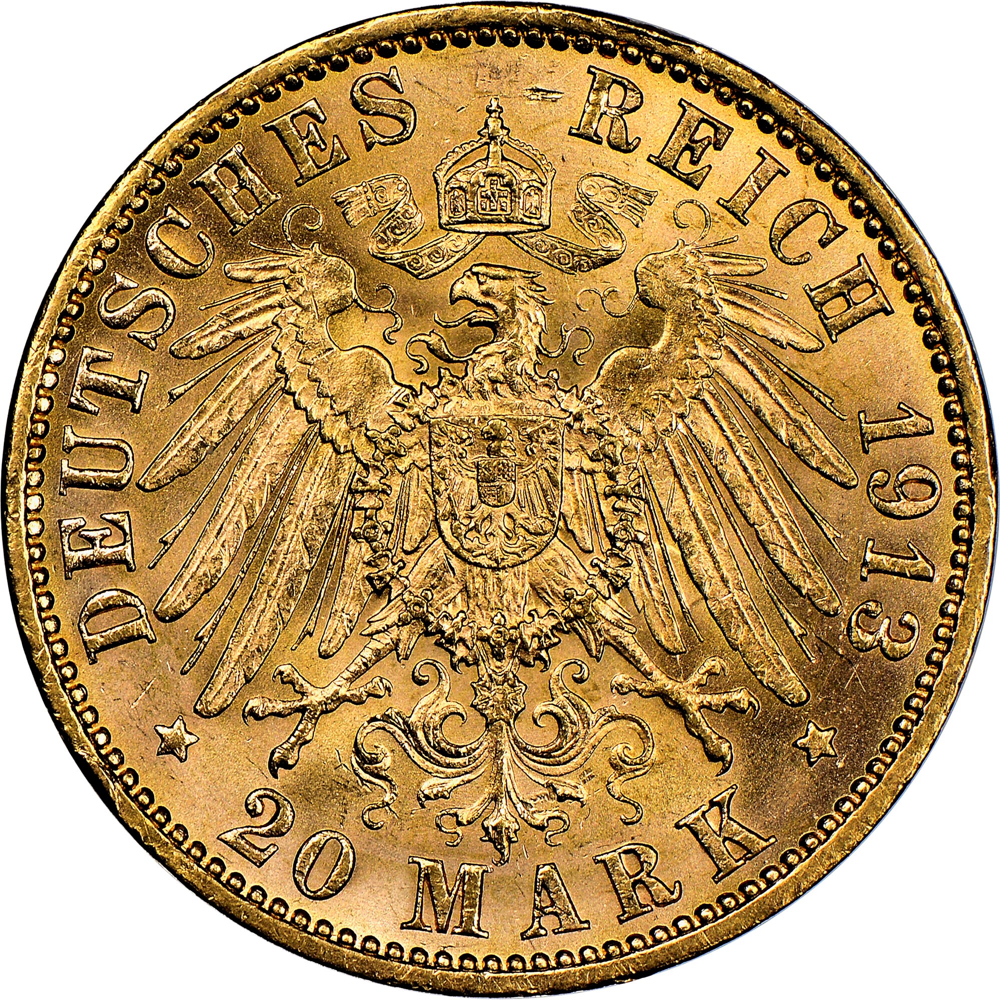 German States HAMBURG 20 Mark KM 618 Prices & Values | NGC