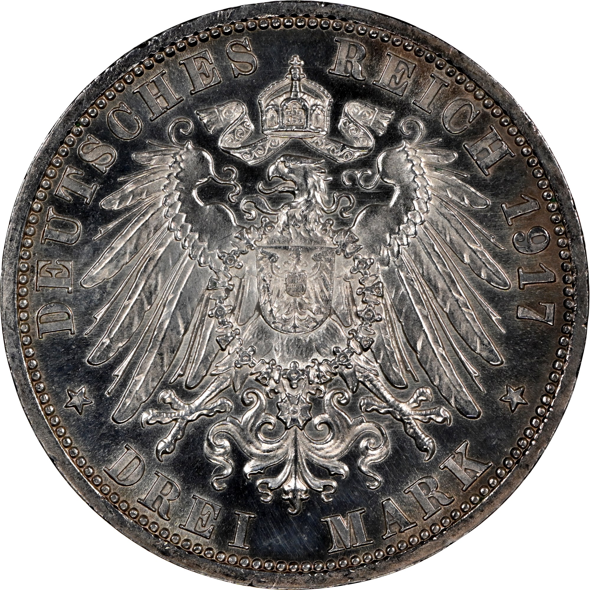German States HESSE-DARMSTADT 3 Mark KM Pn33 Prices & Values | NGC