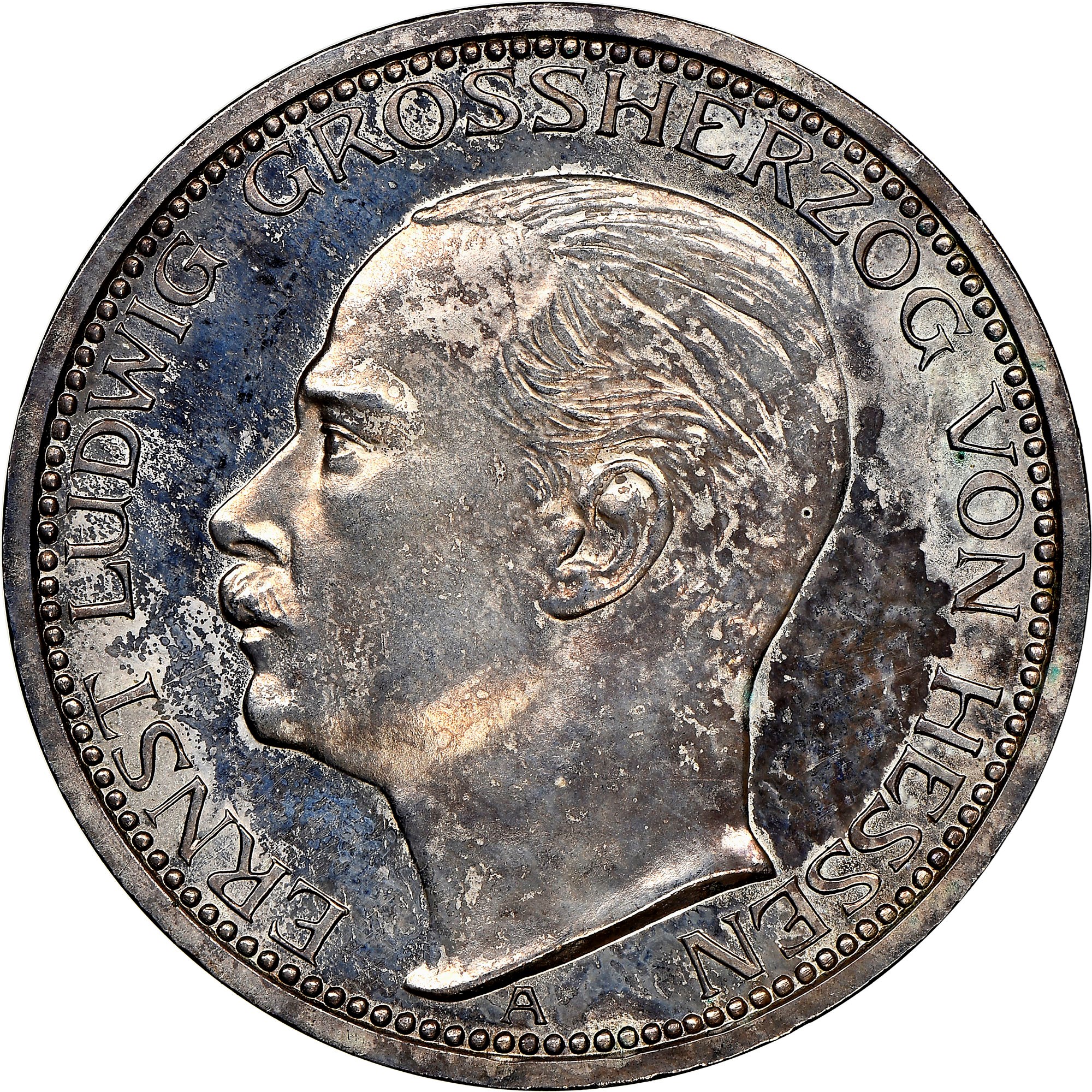 German States HESSE-DARMSTADT 3 Mark KM 375 Prices & Values | NGC