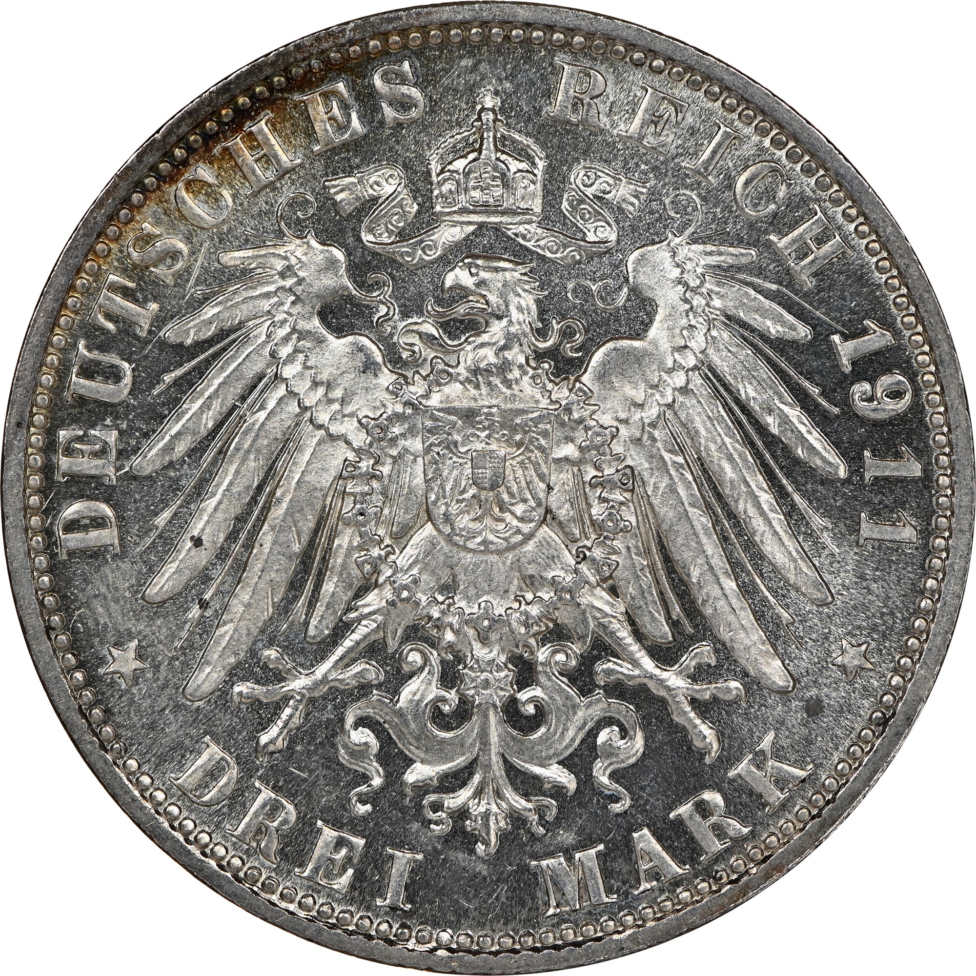 German States BAVARIA 3 Mark KM 998 Prices & Values | NGC