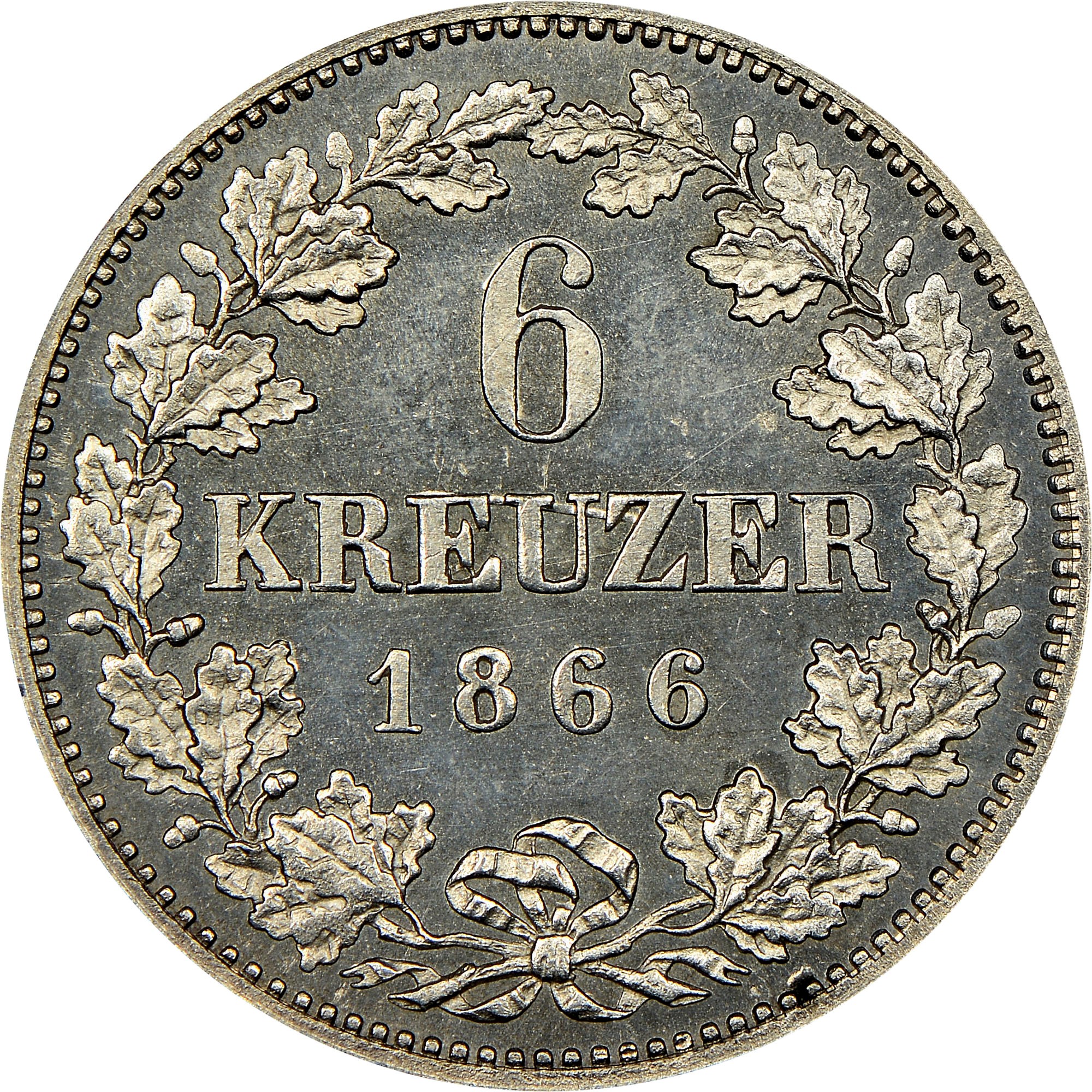 German States HESSE-DARMSTADT 6 Kreuzer KM 346 Prices & Values | NGC