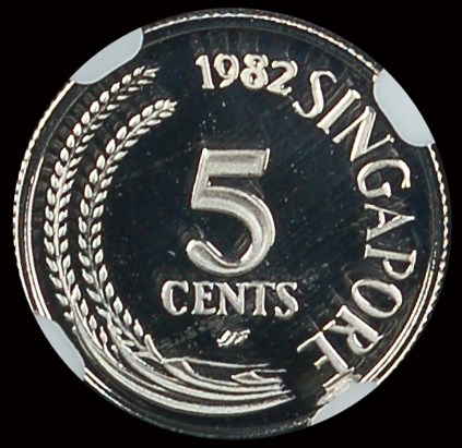Singapore 5 Cents KM 2 Prices & Values | NGC