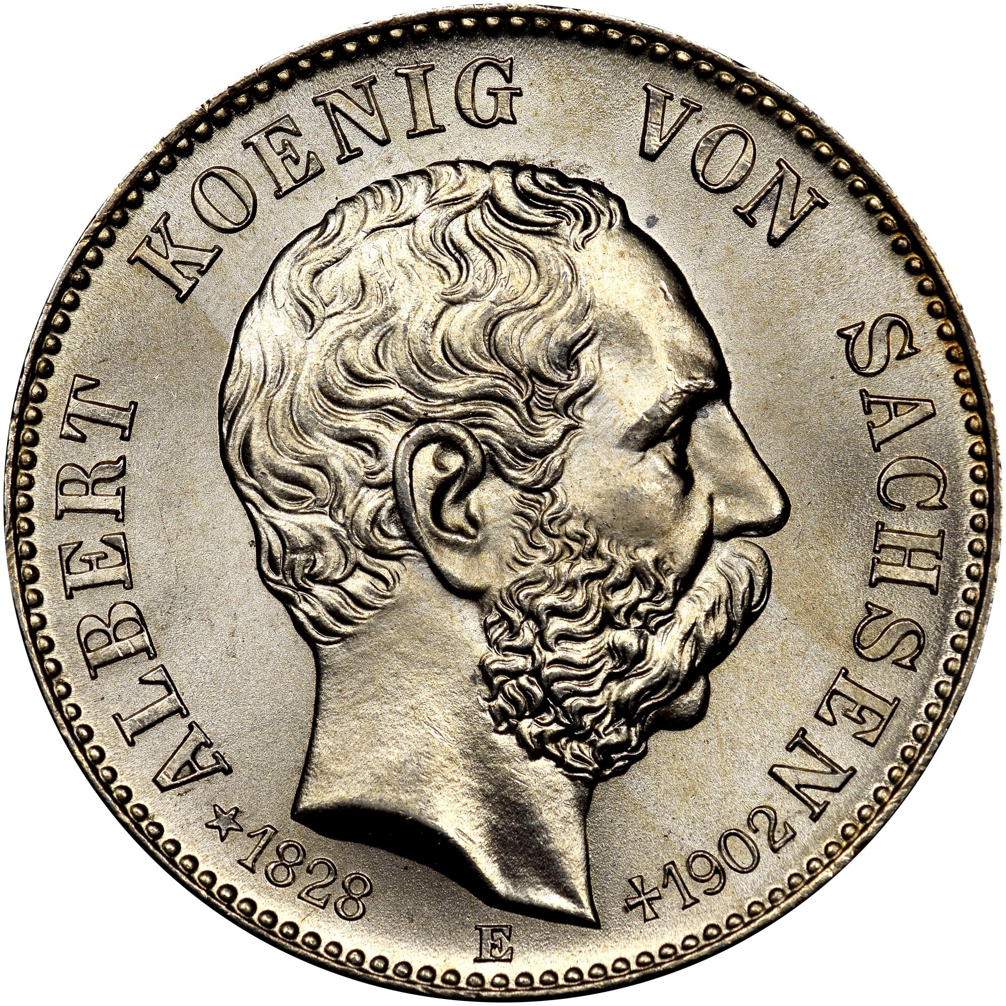 German States SAXONY-ALBERTINE 2 Mark KM 1255 Prices & Values | NGC