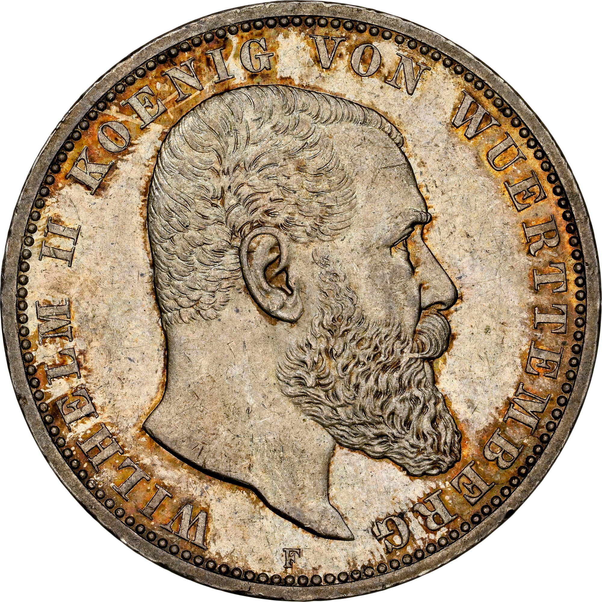 German States WÜRTTEMBERG 5 Mark KM 632 Prices & Values | NGC