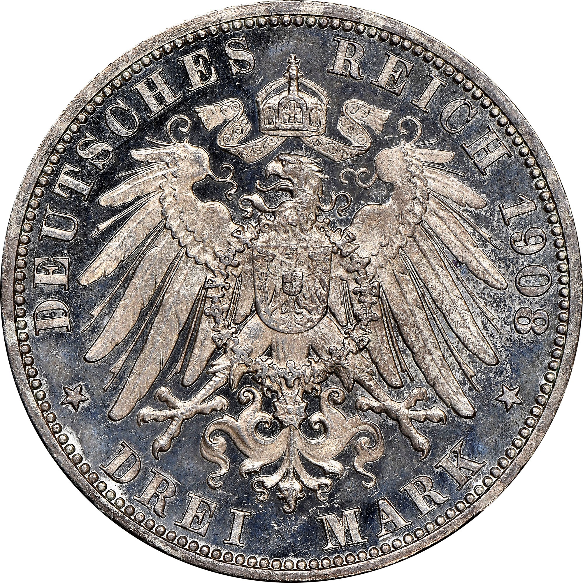 German States WÜRTTEMBERG 3 Mark KM 635 Prices & Values | NGC
