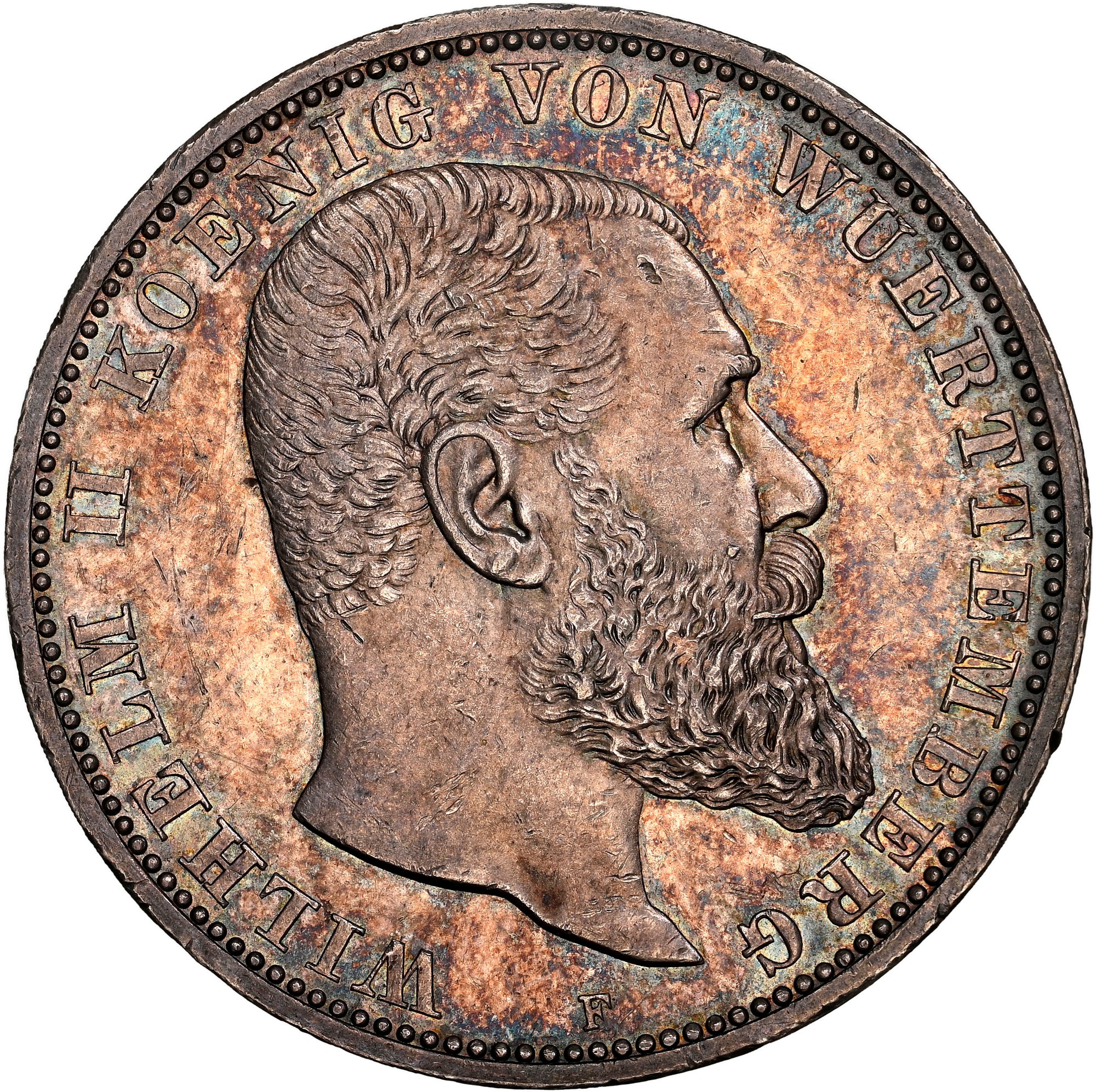 German States WÜRTTEMBERG 5 Mark KM 632 Prices & Values | NGC