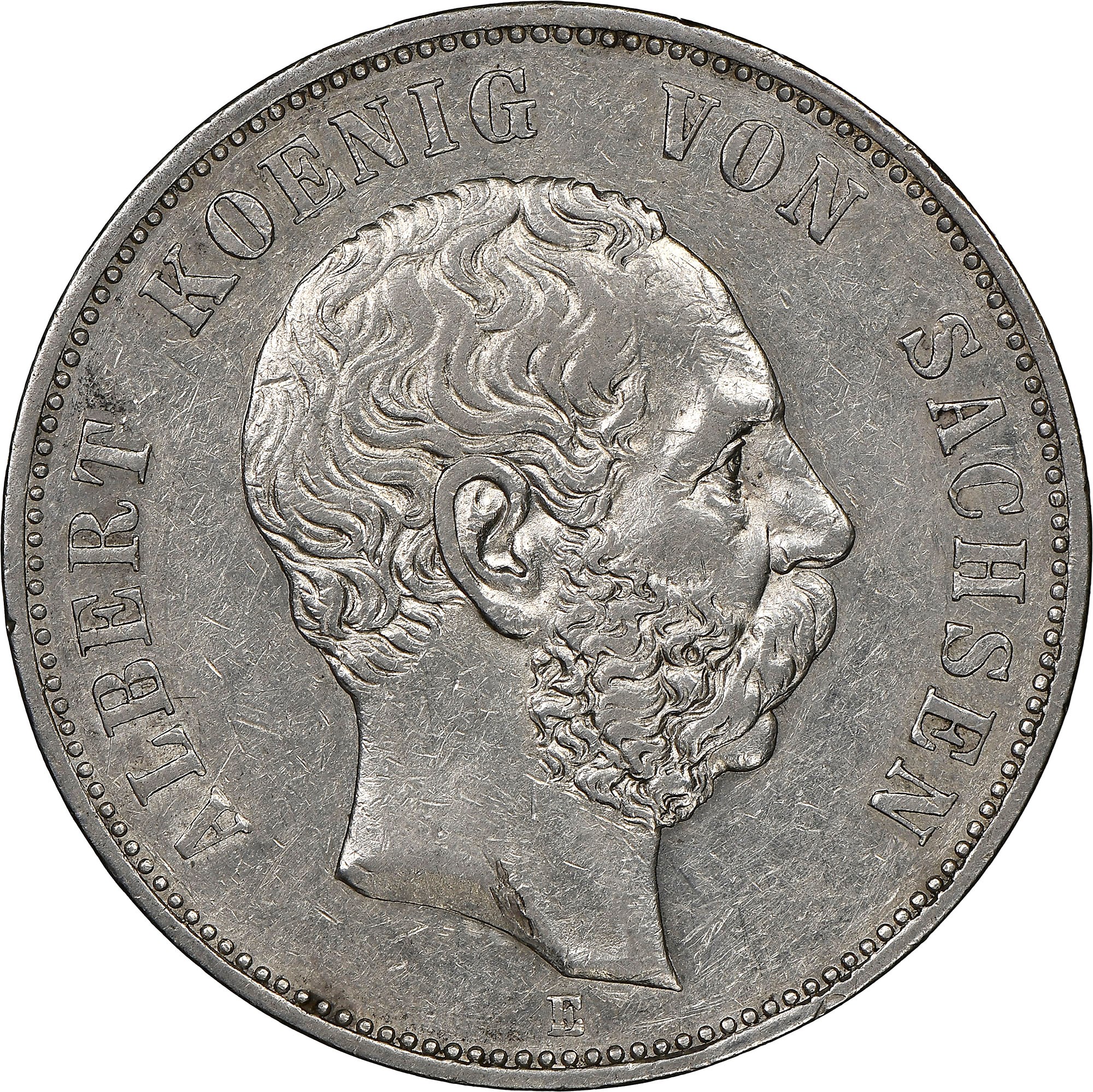 German States SAXONY-ALBERTINE 5 Mark KM 1246 Prices & Values | NGC