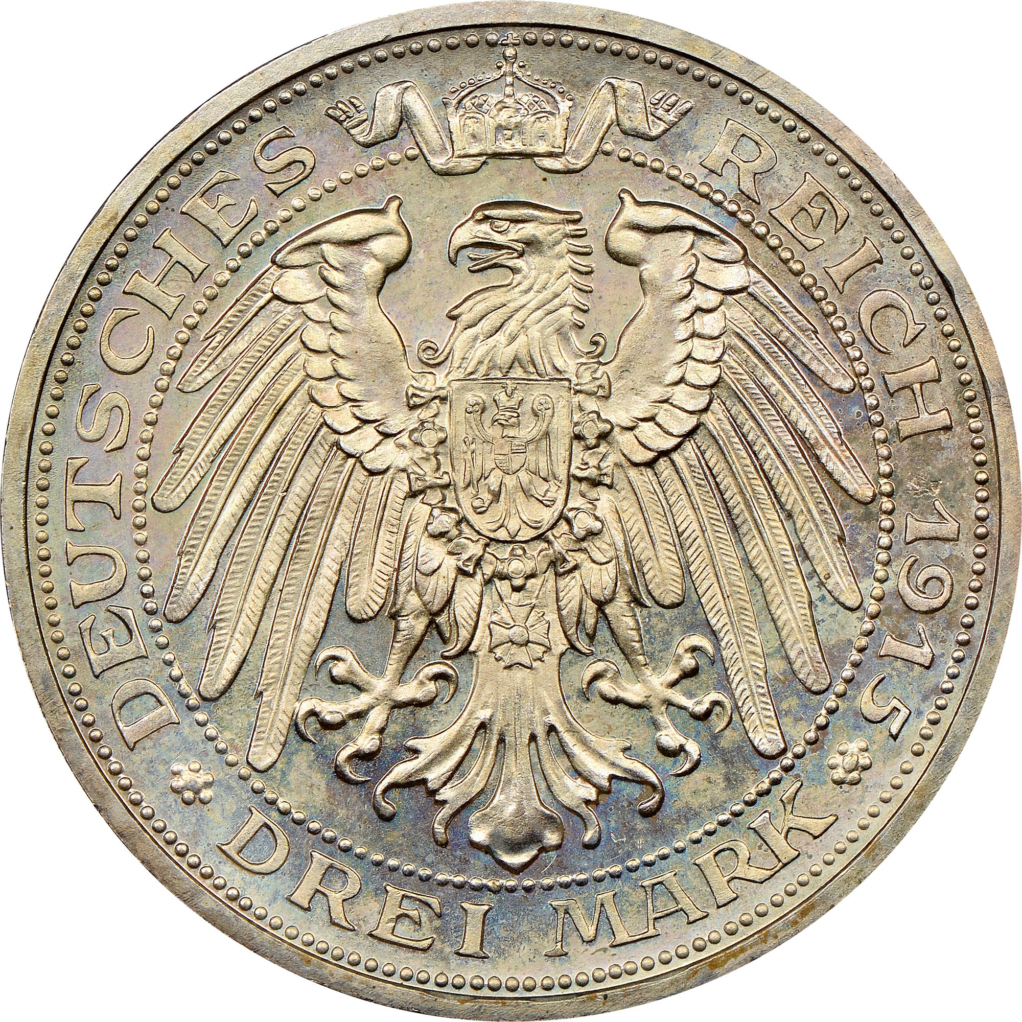 German States PRUSSIA 3 Mark KM 539 Prices & Values | NGC