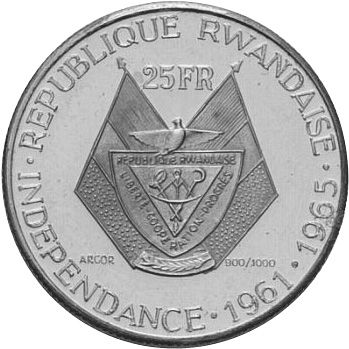 Rwanda 25 Francs KM 2 Prices & Values | NGC