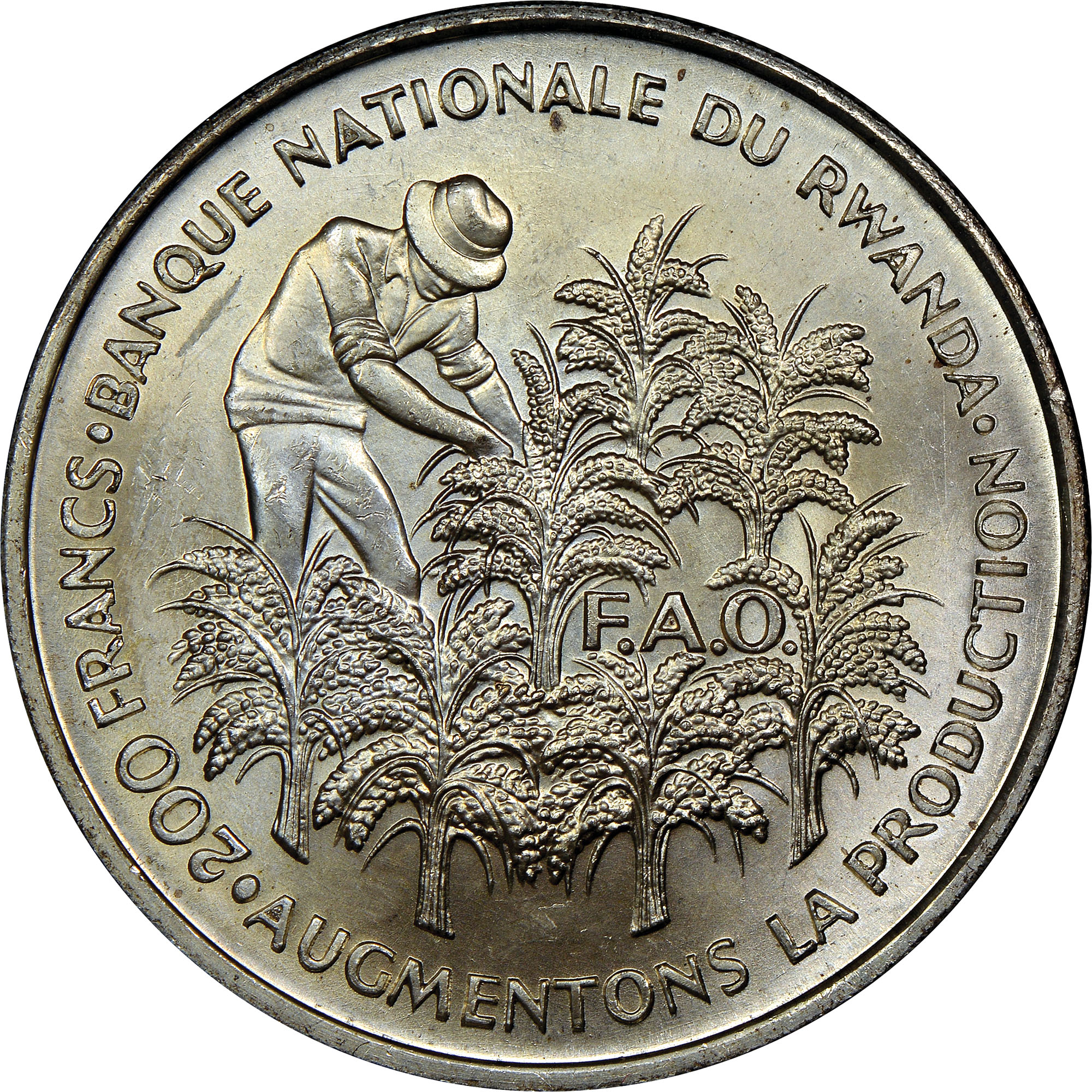 Rwanda 200 Francs KM 11 Prices Values NGC