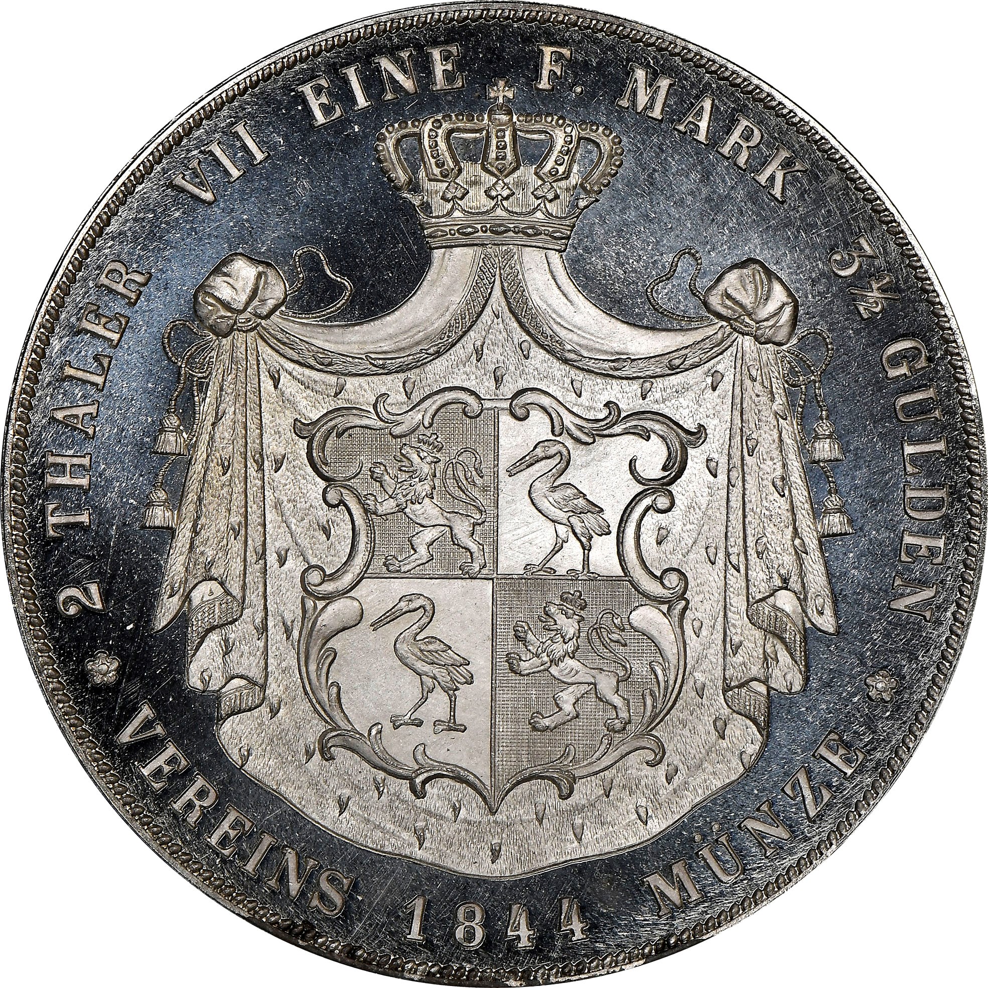 German States REUSS-OBERGREIZ 2 Thaler KM 105 Prices & Values | NGC